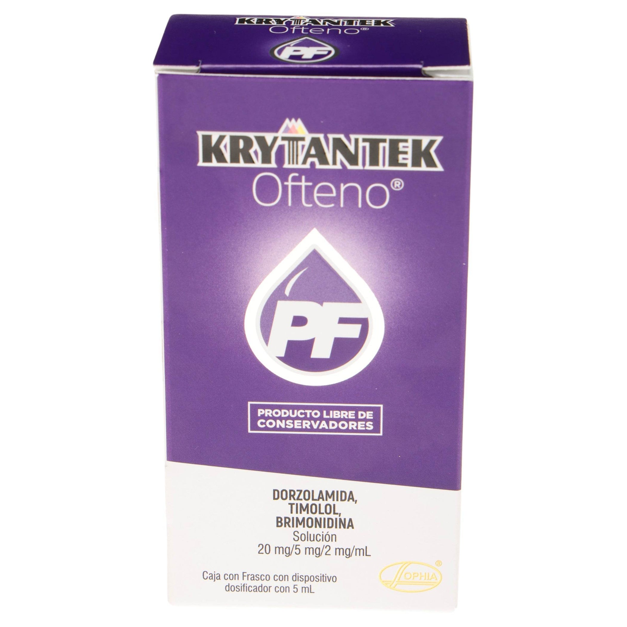 Krytantek Ofteno Pf Gotas 20Mg/5Mg/2Mg/Ml 5Ml (Dorzolamida/Timolol/Bri ...