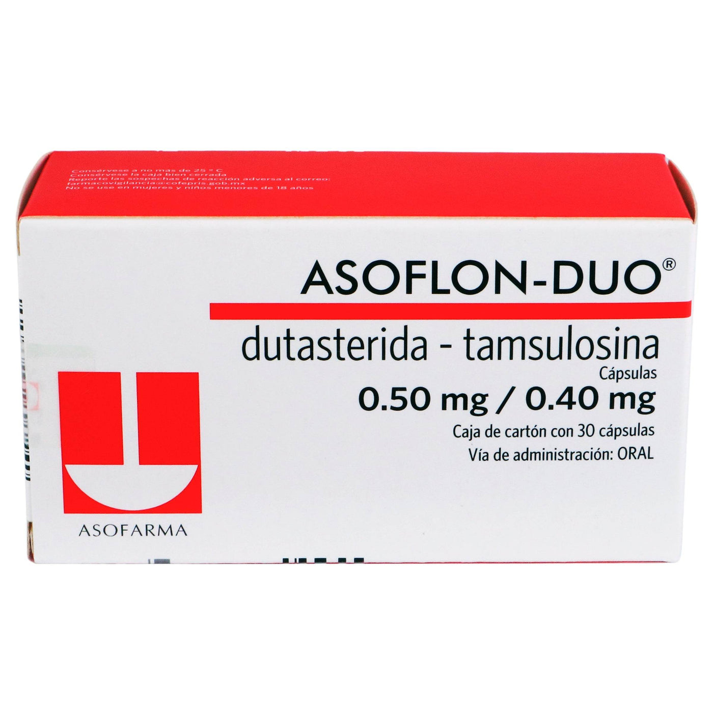Asoflon-Duo 0.50Mg/0.40Mg Con 30 Capsulas (Dutasterida/Tamsulosina ...
