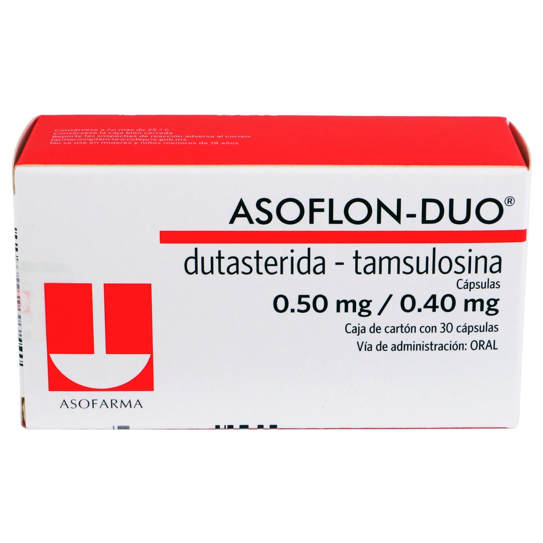 Asoflon-Duo 0.50Mg/0.40Mg Con 30 Capsulas (Dutasterida/Tamsulosina ...