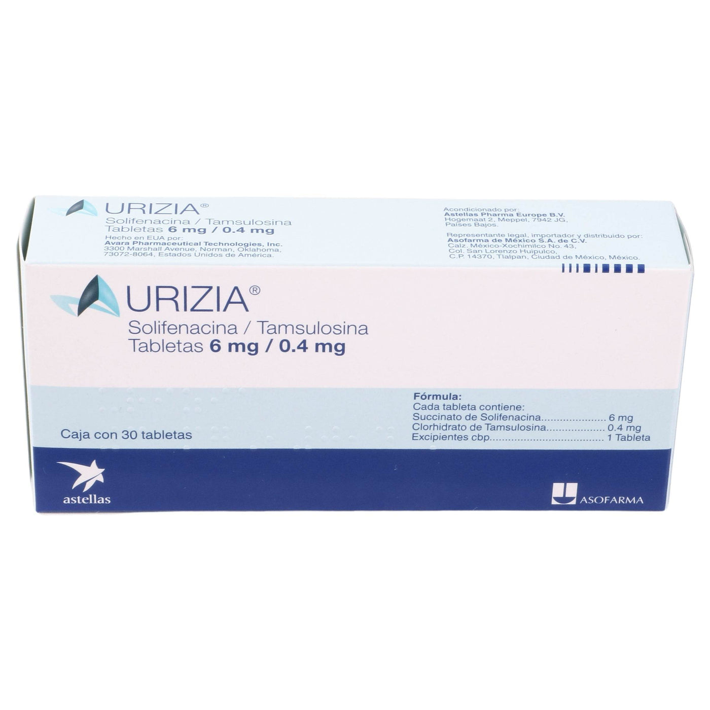 Urizia 6Mg/0.4Mg Con 30 Tabletas (Solifenacina/Tamsulosina) — WeCare Pharma