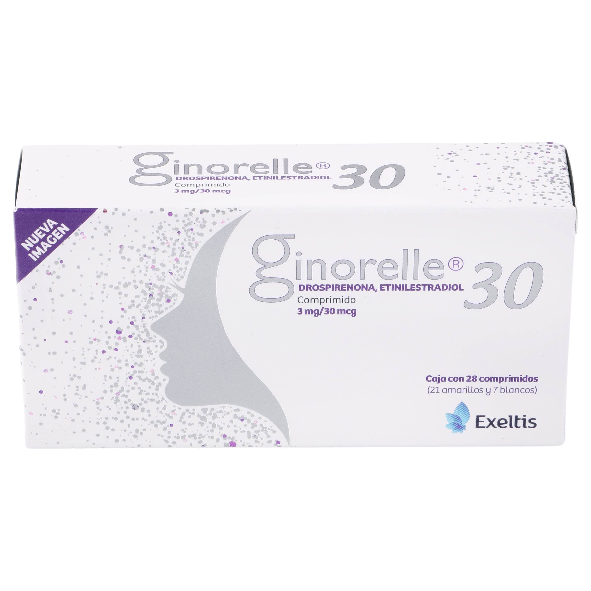 Ginorelle 30 3Mg/30Mcg Con 28 Comprimidos (Drospirenona/Etinilestradio ...