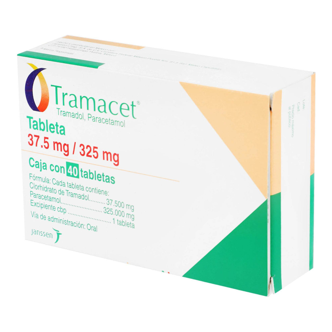 Tramacet 37.5Mg/325Mg Con 40 Tabletas (Tramadol/Paracetamol) — WeCare ...