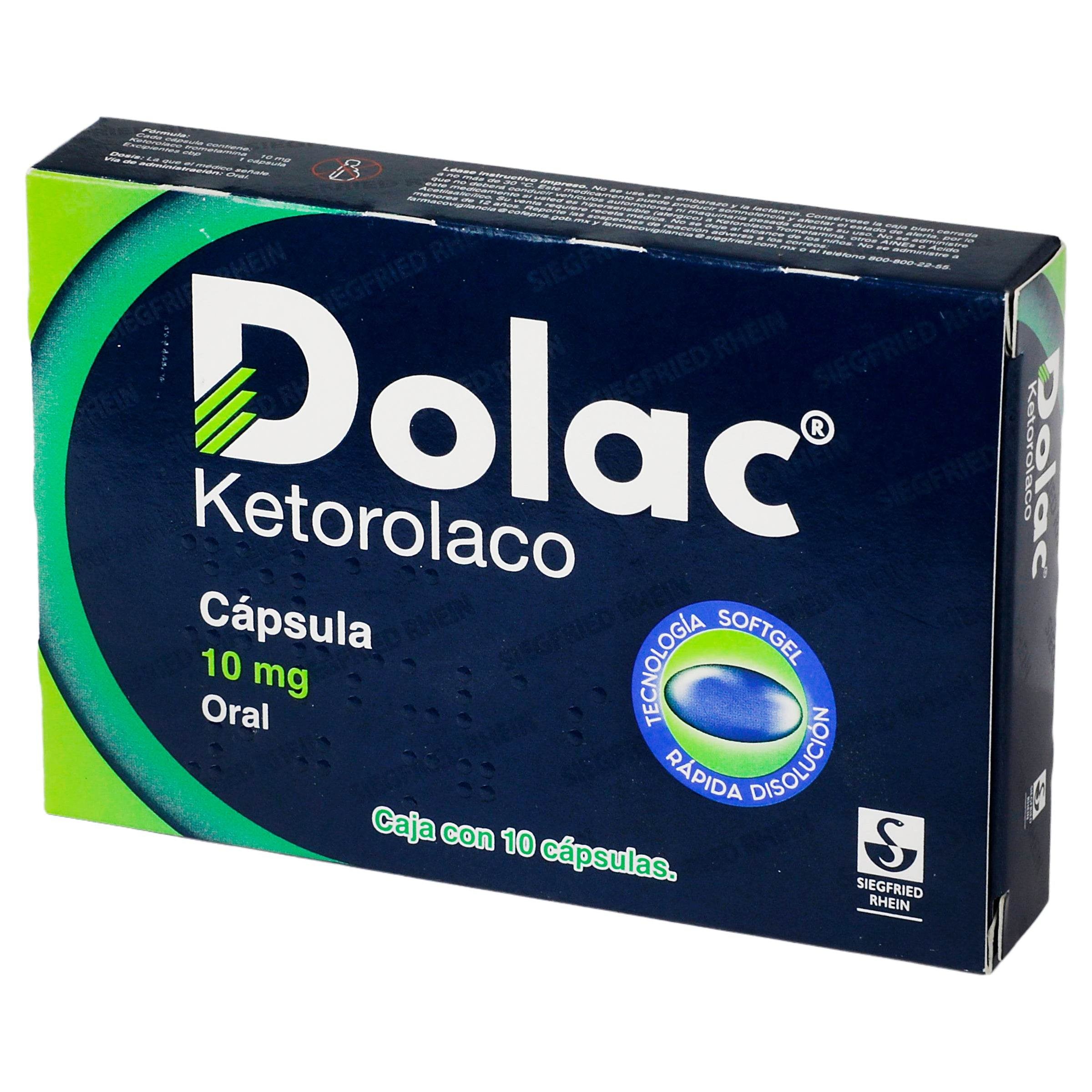 Dolac 10Mg Con 10 Capsulas (Ketorolaco) — WeCare Pharma