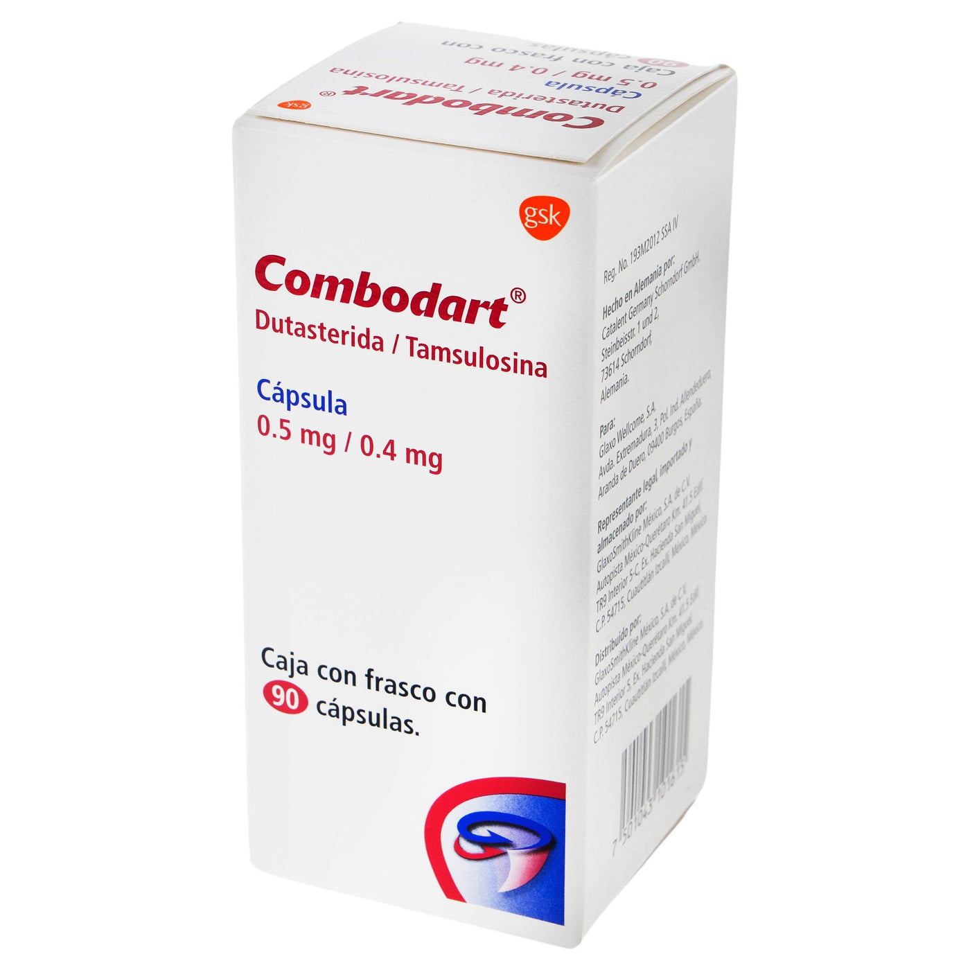 Combodart 0.5Mg/0.4Mg Con 90 Capsulas (Dutasterida/Tamsulosina ...