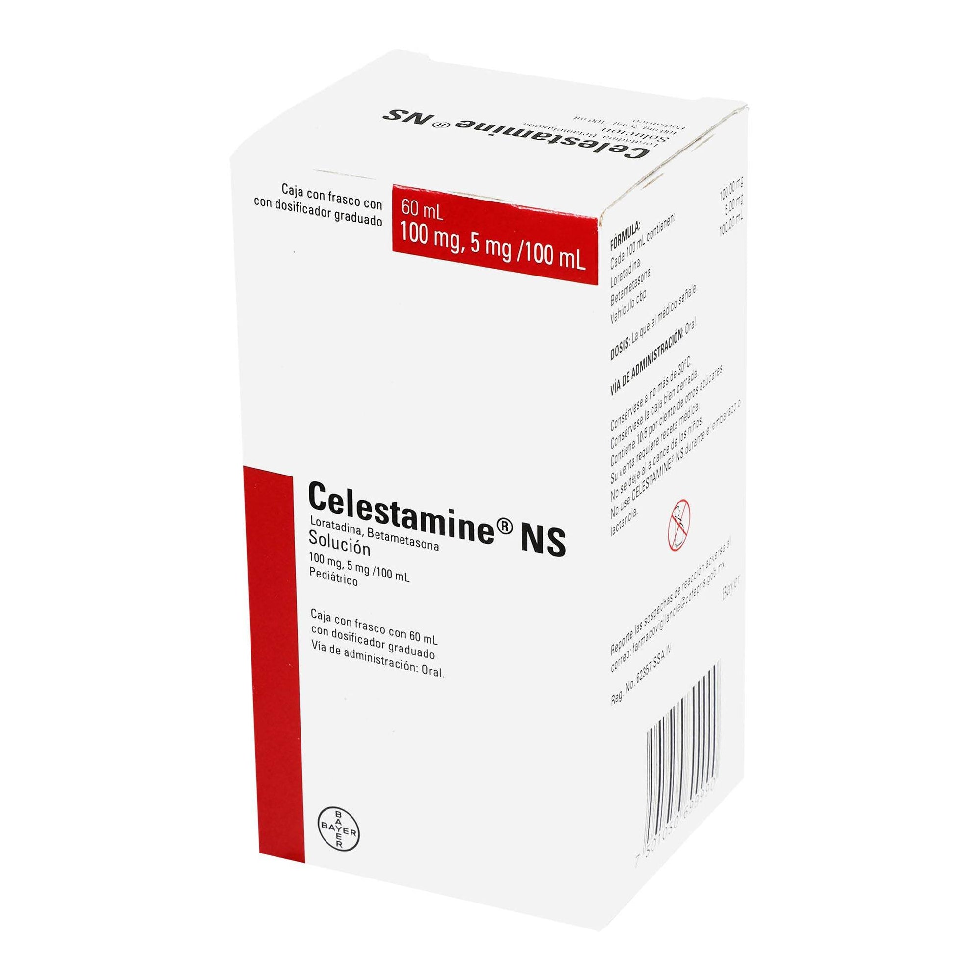 Celestamine Ns Solución 100Mg/5Mg/100Ml 60Ml (Loratadina/Betametasona ...
