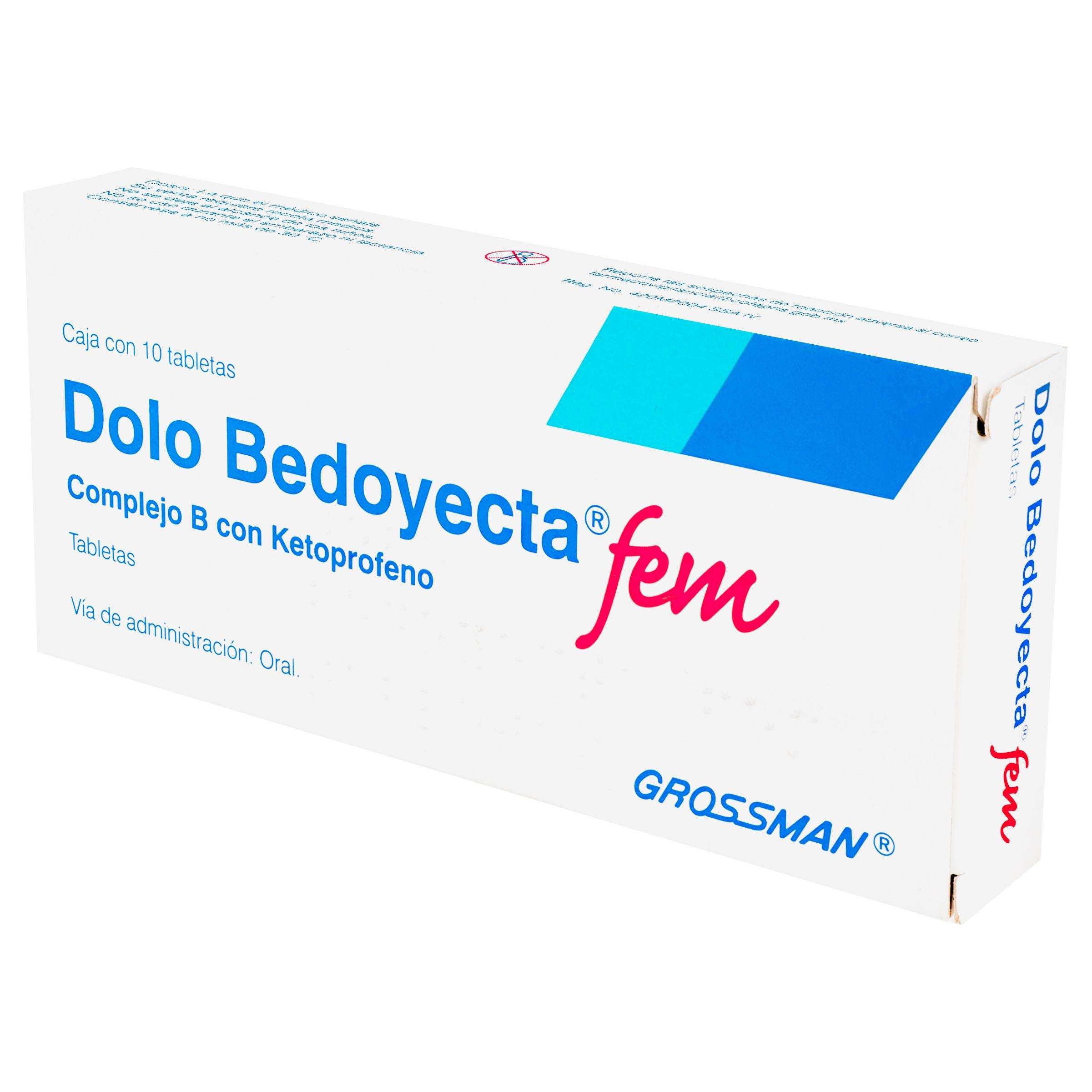 Dolo Bedoyecta Fem Con 10 Tabletas (Complejo B/Ketoprofeno) — WeCare Pharma