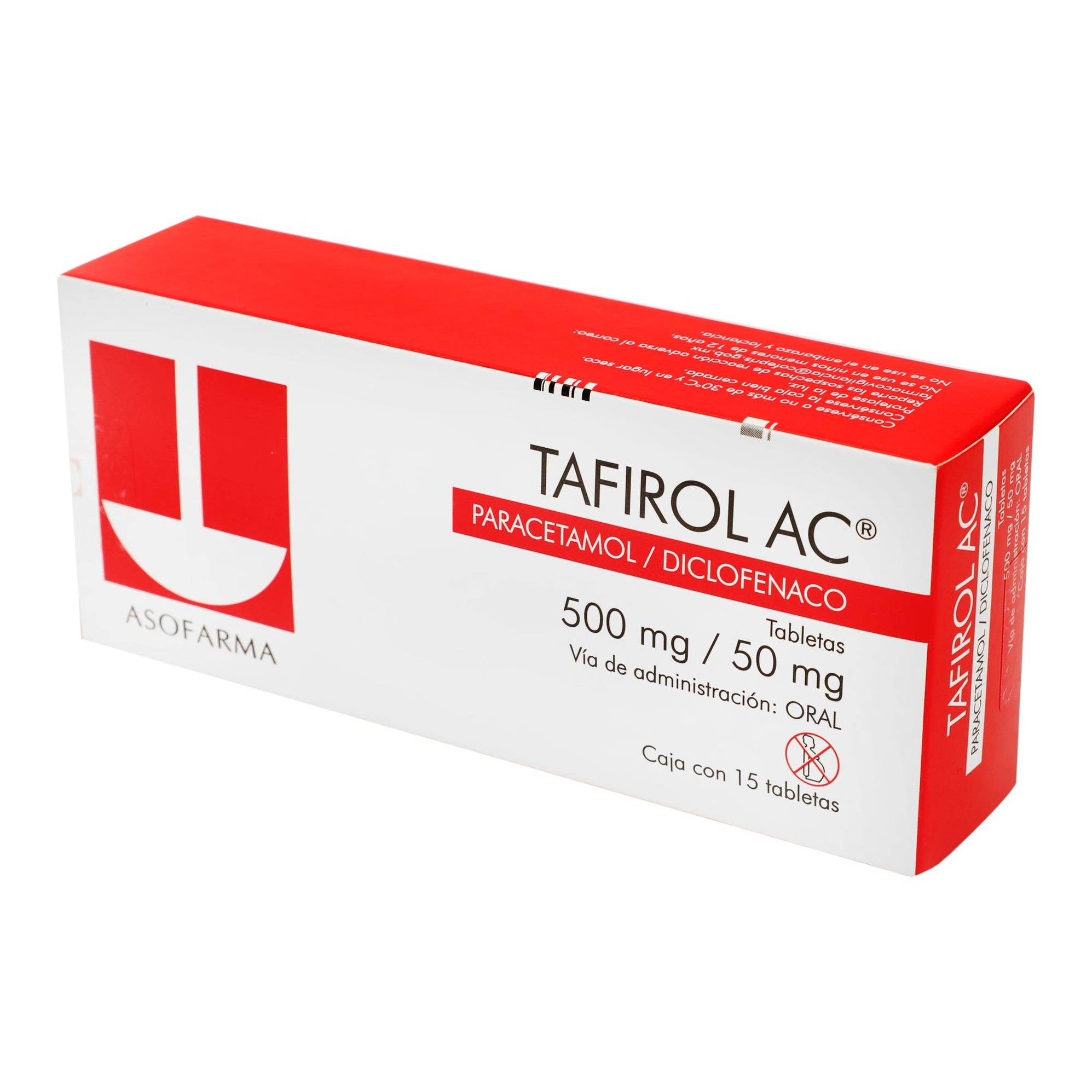 Tafirol Ac 500Mg/50Mg Con 15 Tabletas (Paracetamol/Diclofenaco ...