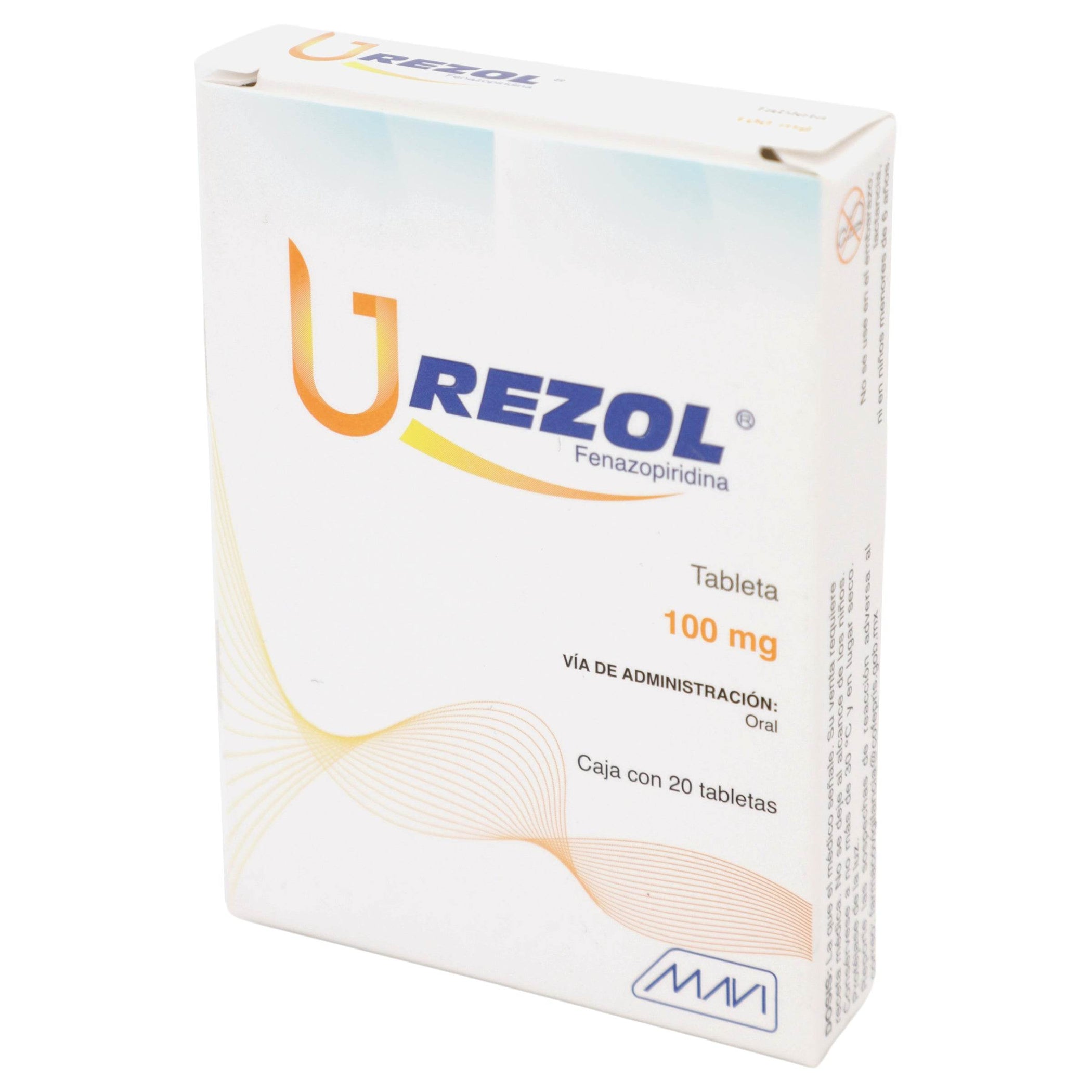 Urezol 100Mg Con 20 Tabletas (Fenazopiridina) — WeCare Pharma