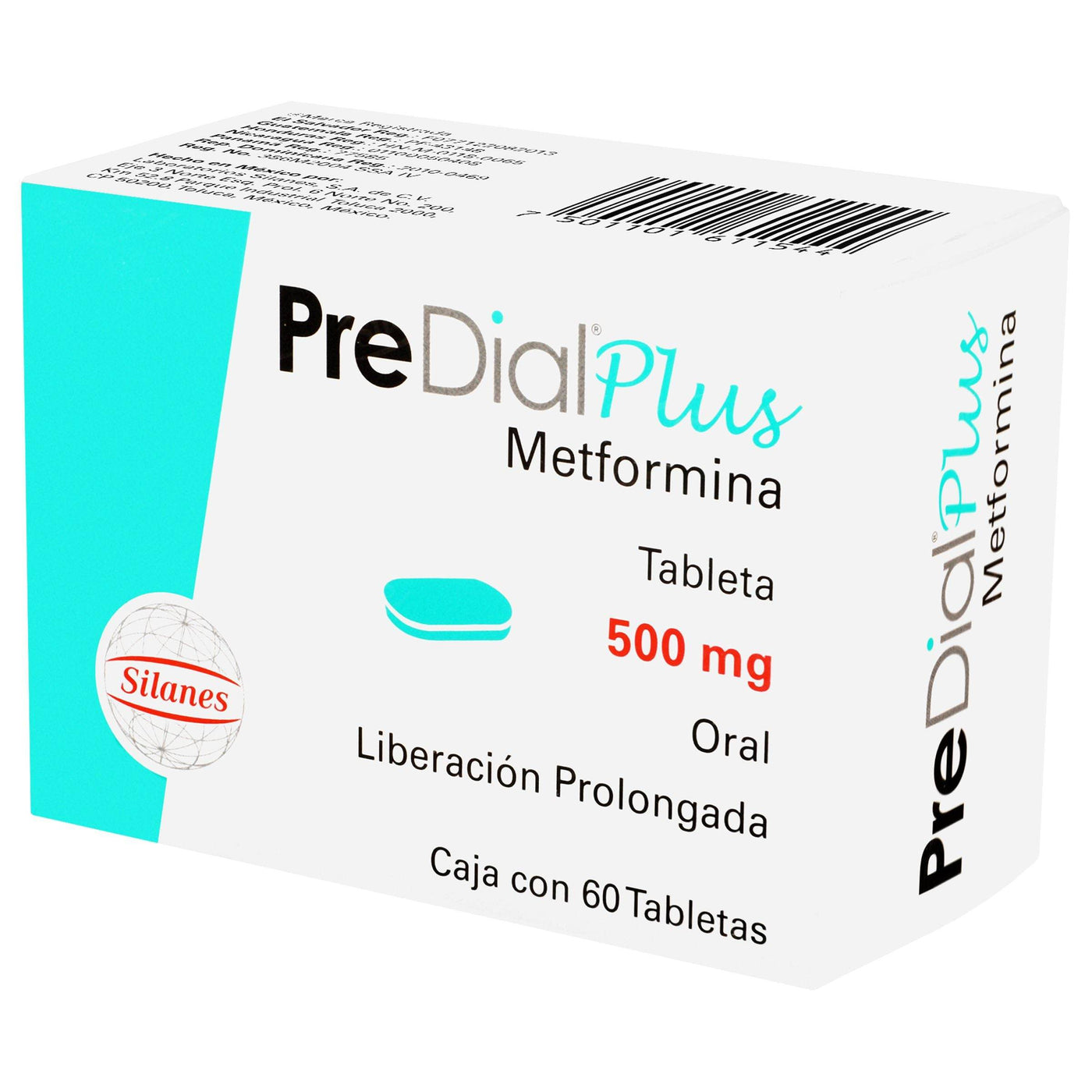 Predial Plus 500Mg Con 60 Tabletas (Metformina) — WeCare Pharma