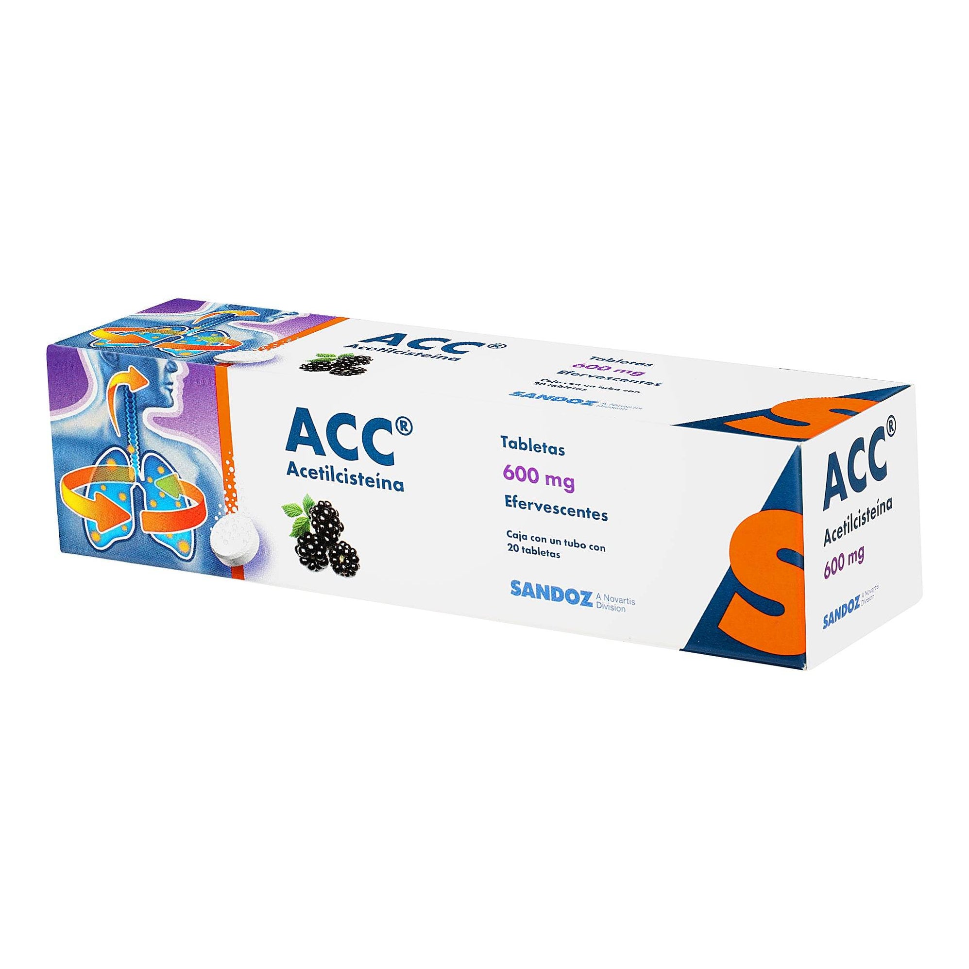 Acc Efervecente V 600Mg Con 20 Tabletas (Acetilcisteina) — WeCare Pharma