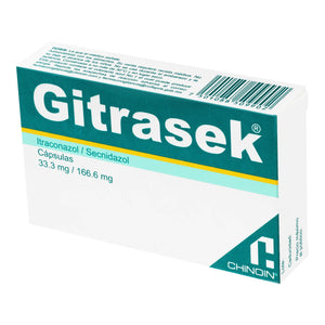Gitrasek 33.3Mg/166.6Mg Con 12 Capsulas (Itraconazol/Secnidazol ...