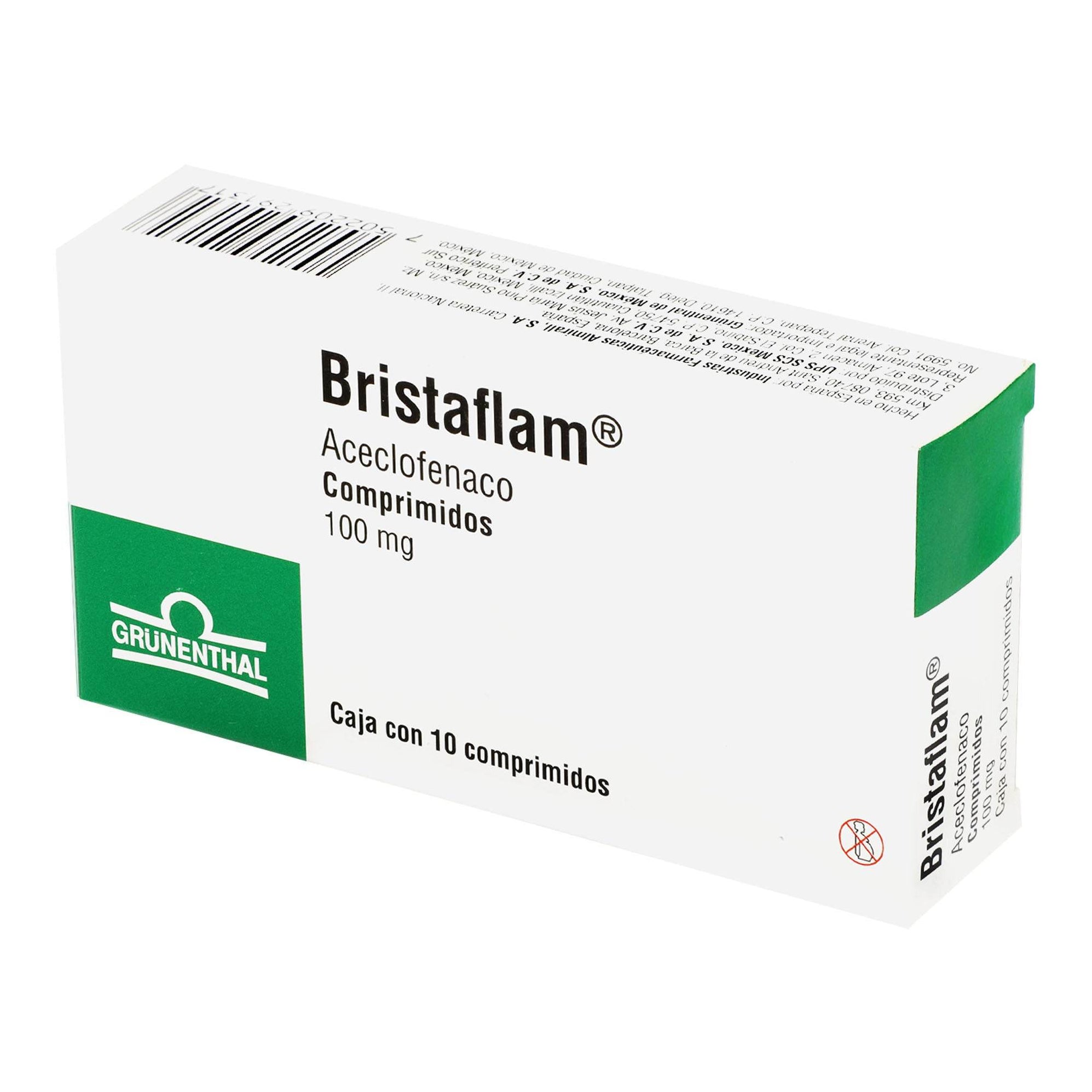 Bristaflam 100Mg Con 10 Tabletas (Aceclofenaco) — WeCare Pharma