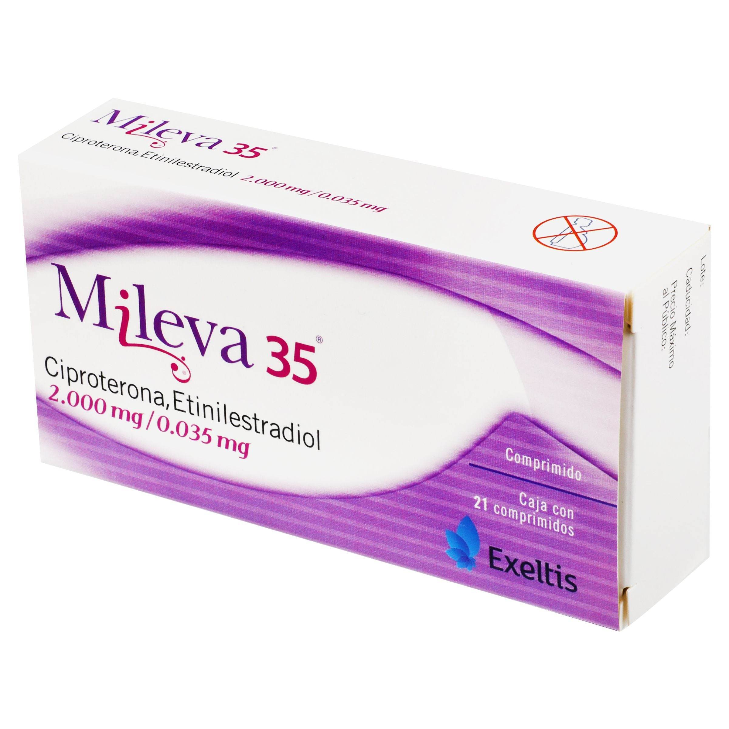 Mileva 35 2Mg/0.035Mg Con 21 Comprimidos (Ciproterona/Etinilestradiol ...