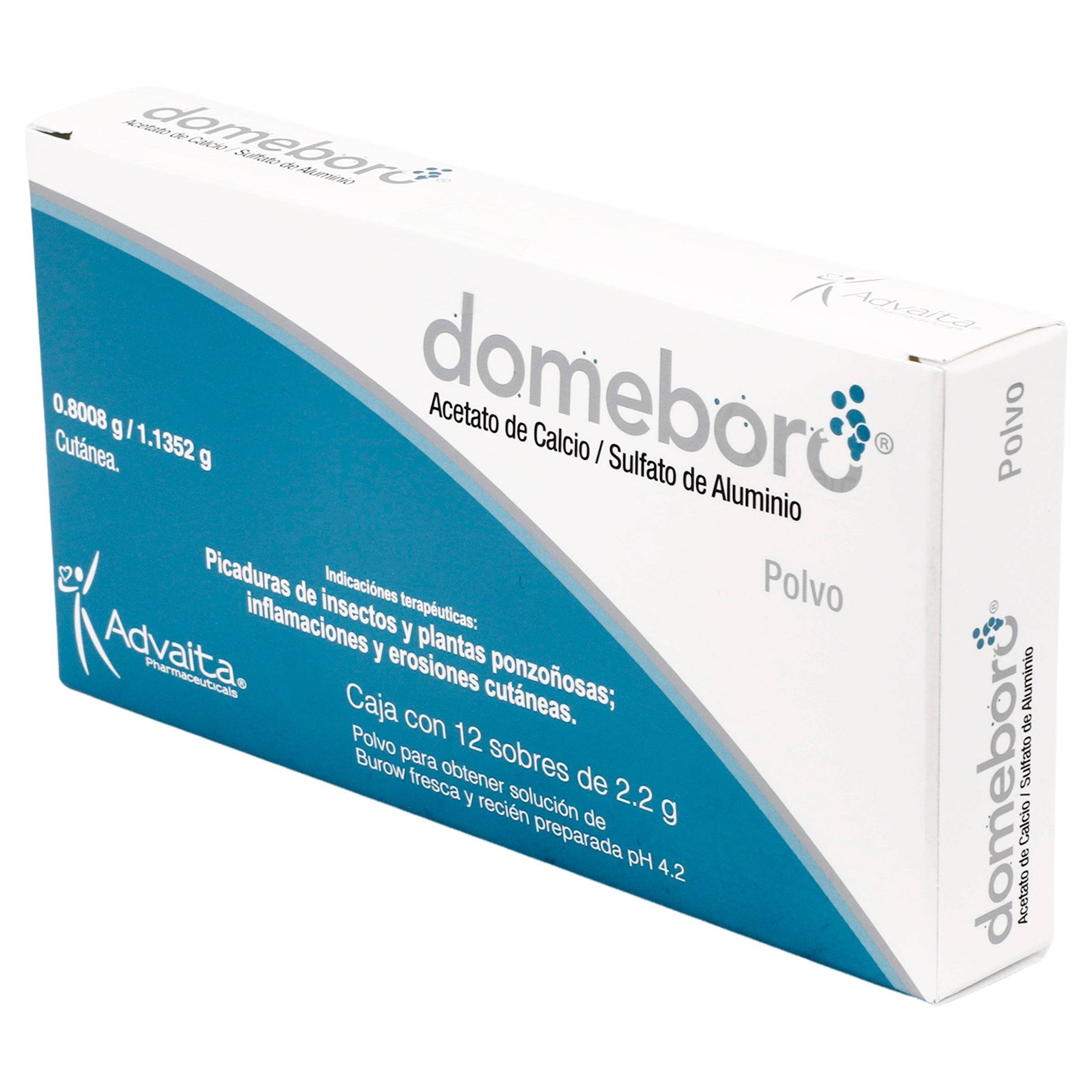 Domeboro Polvo 2.2G Con 12 (Acetato Calcio/Sulfato Aluminio) — WeCare ...