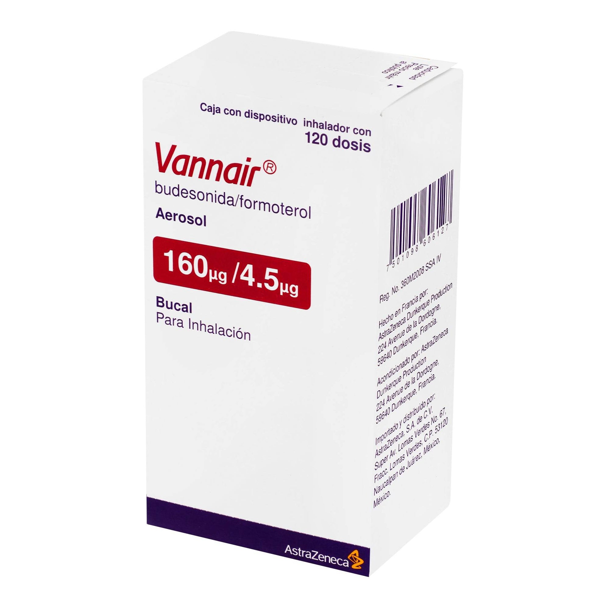 Vannair Aerosol 160Mcg/4.5Mcg 120D (Budesonida/Formoterol) — WeCare Pharma