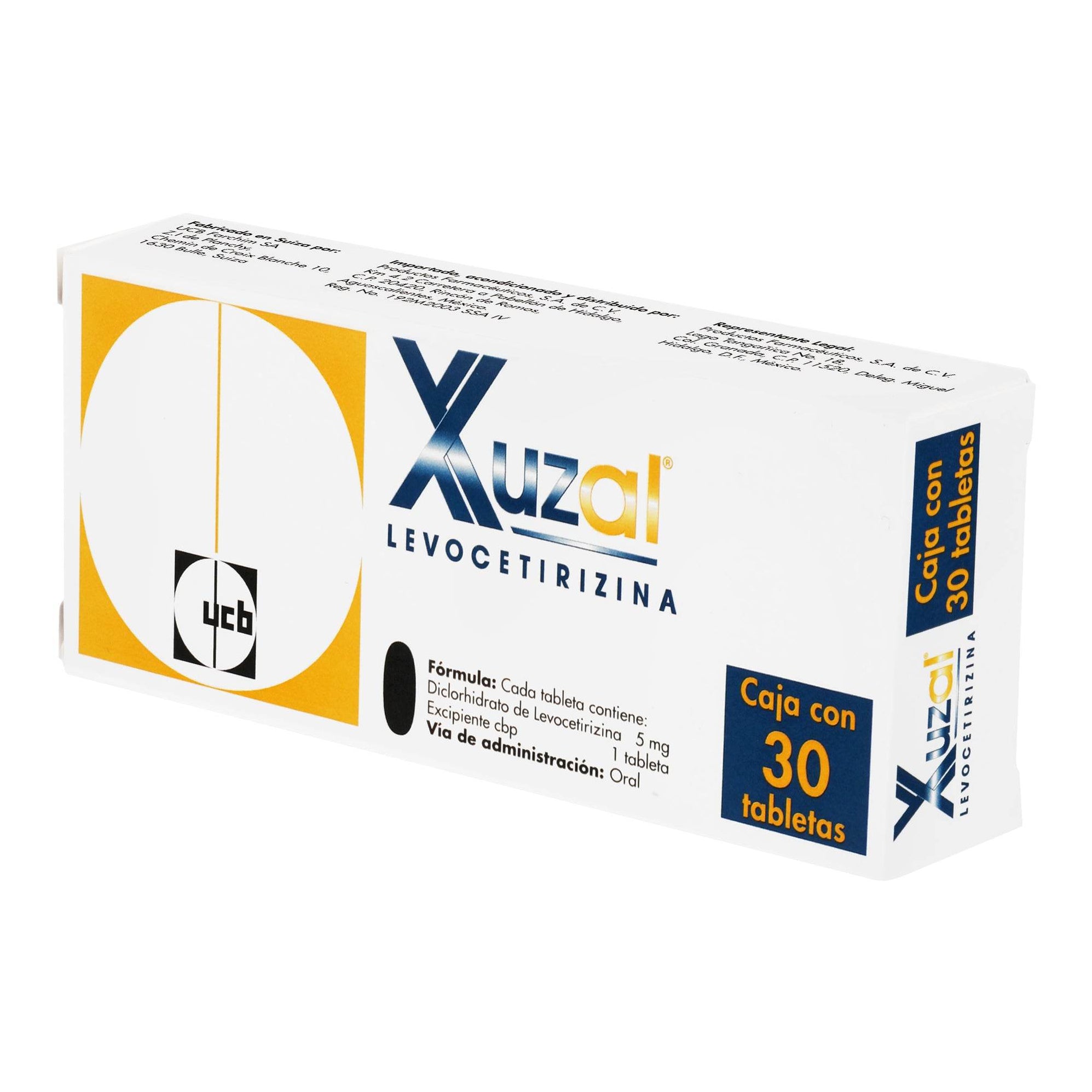 Xuzal 5Mg Con 30 Tabletas (Levocetirizina) — WeCare Pharma