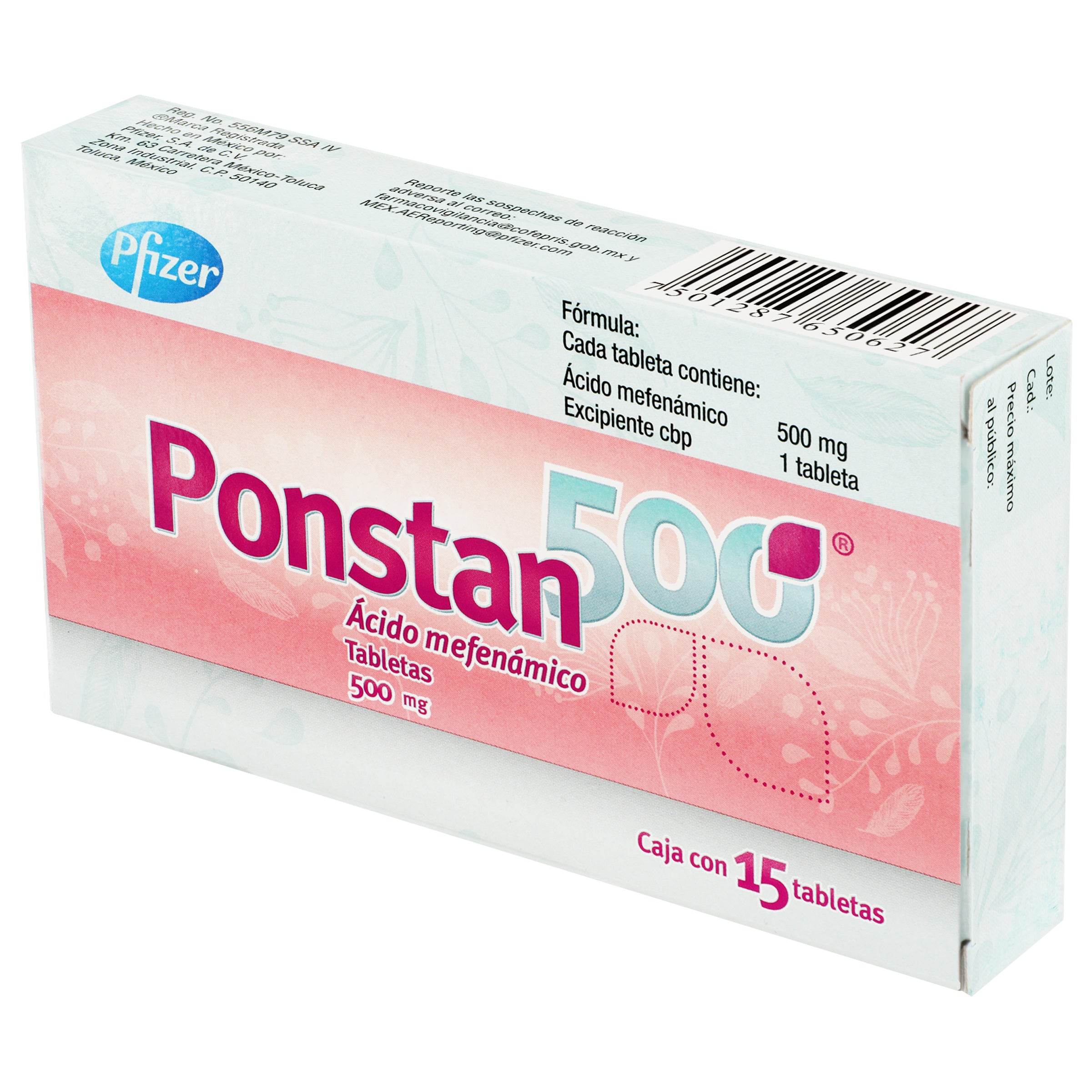 Ponstan 500Mg Con 15 Tabletas (Acido Mefenamico) — WeCare Pharma