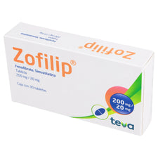 Zofilip 200Mg/20Mg Con 30 Tabletas (Fenofibrato/Simvastatina) — WeCare ...