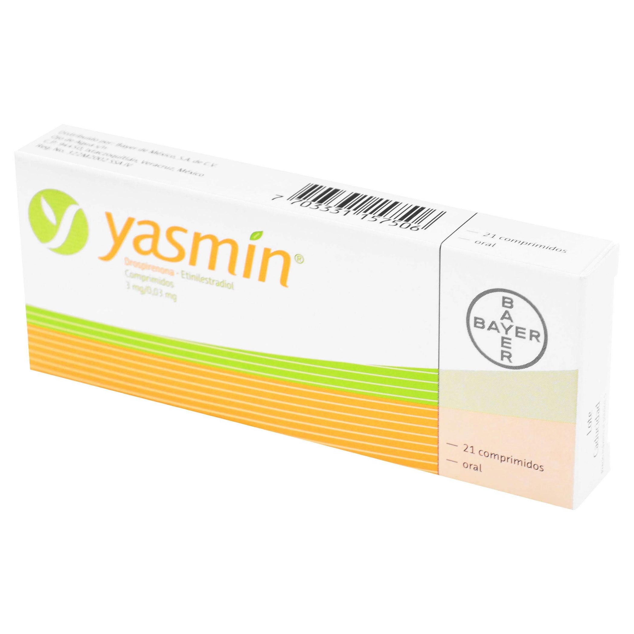 Yasmin 3Mg/0.03Mg Con 21 Comprimidos (Drospirenona/Etinilestradiol ...