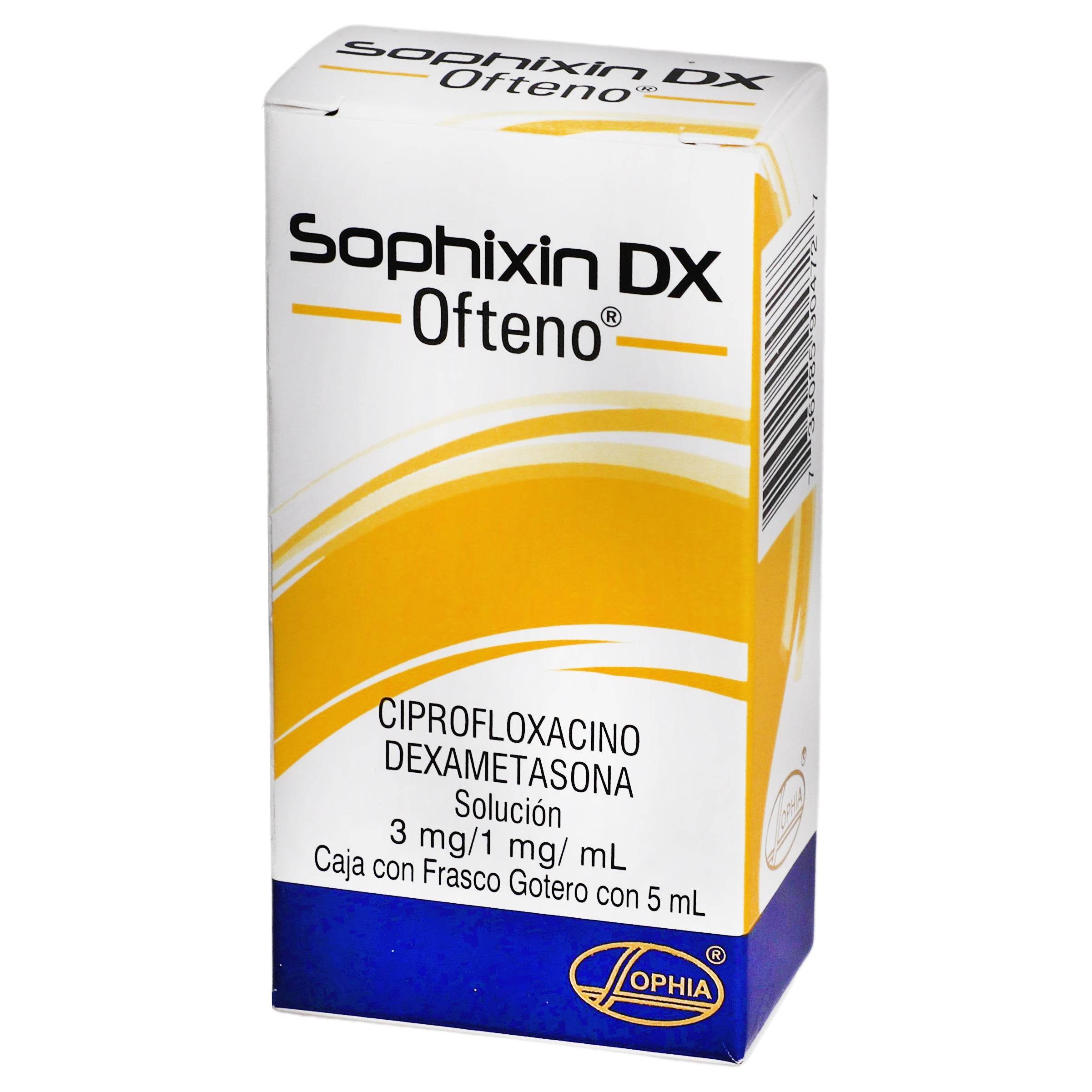 Sophixin Dx Ofteno Gotas 3Mg/1Mg/Ml 5Ml (Ciprofloxacino/Dexametasona ...