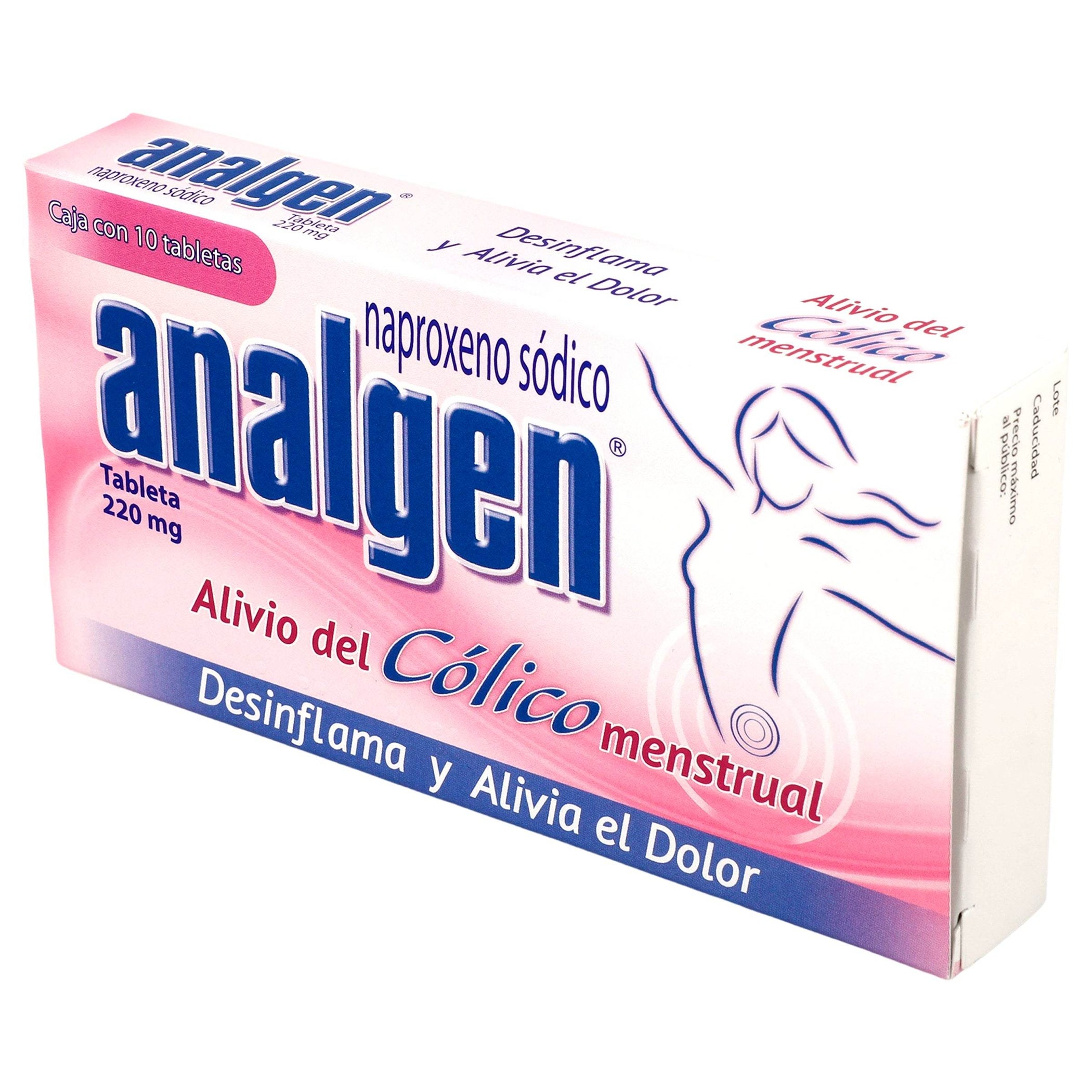 Analgen Colico 220Mg Con 10 Tabletas (Naproxeno Sodico) — WeCare Pharma