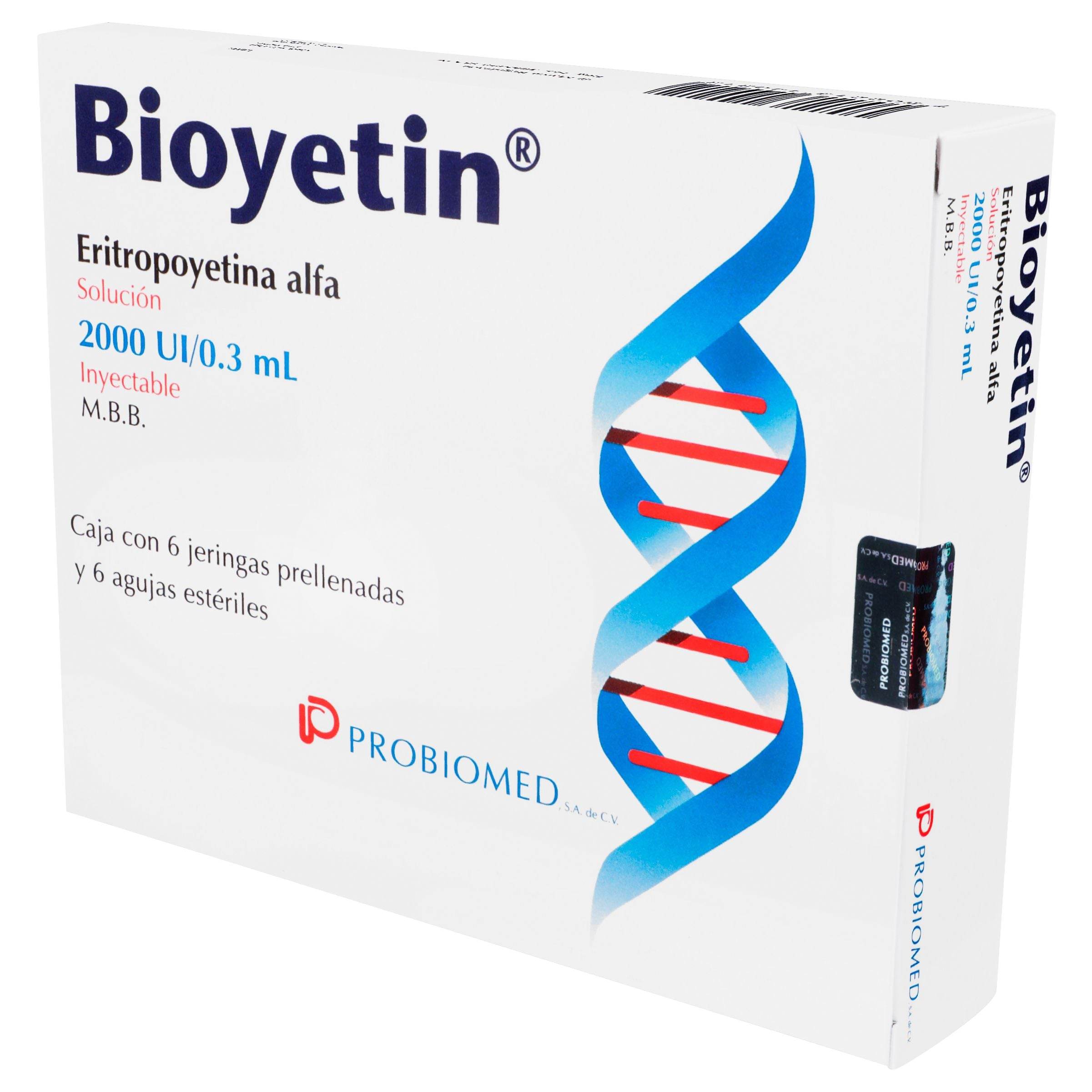 Bioyetin Jeringa 2000Unid/0.3Ml Con 6 (Eritropoyetina Alfa) — WeCare Pharma