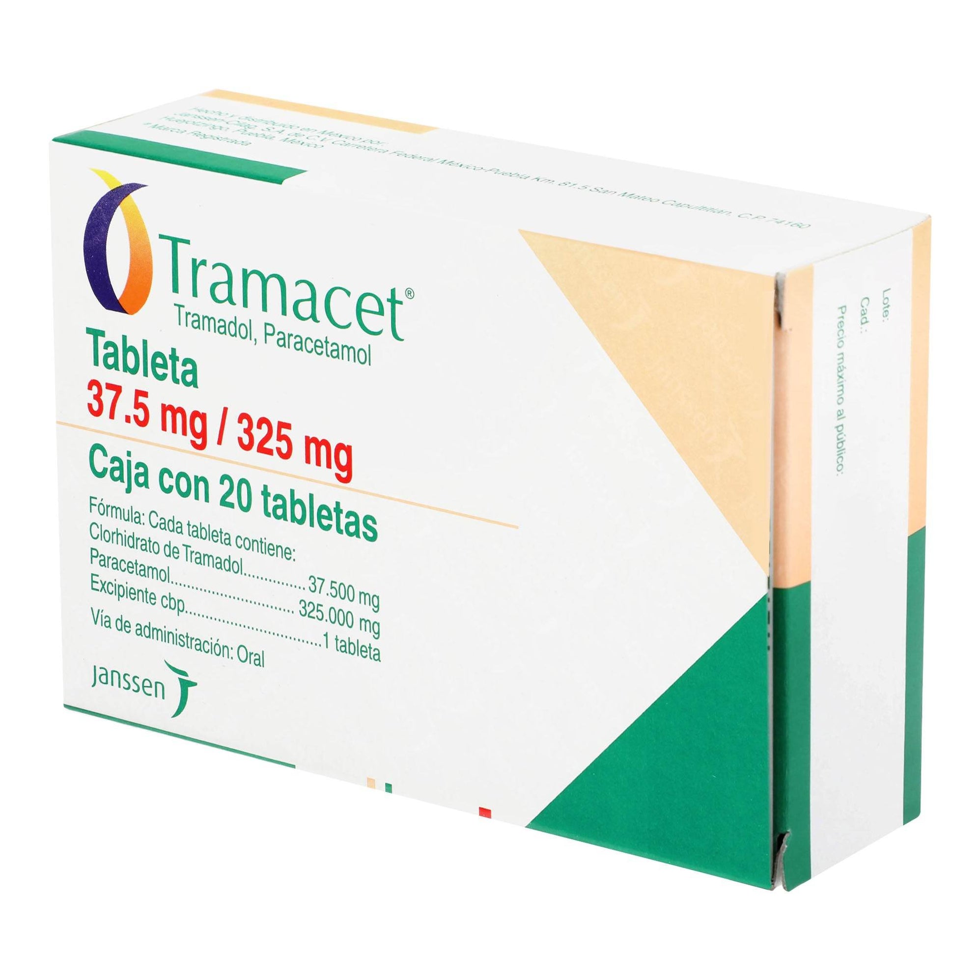 Tramacet 37.5Mg/325Mg Con 20 Tabletas (Tramadol/Paracetamol) — WeCare ...