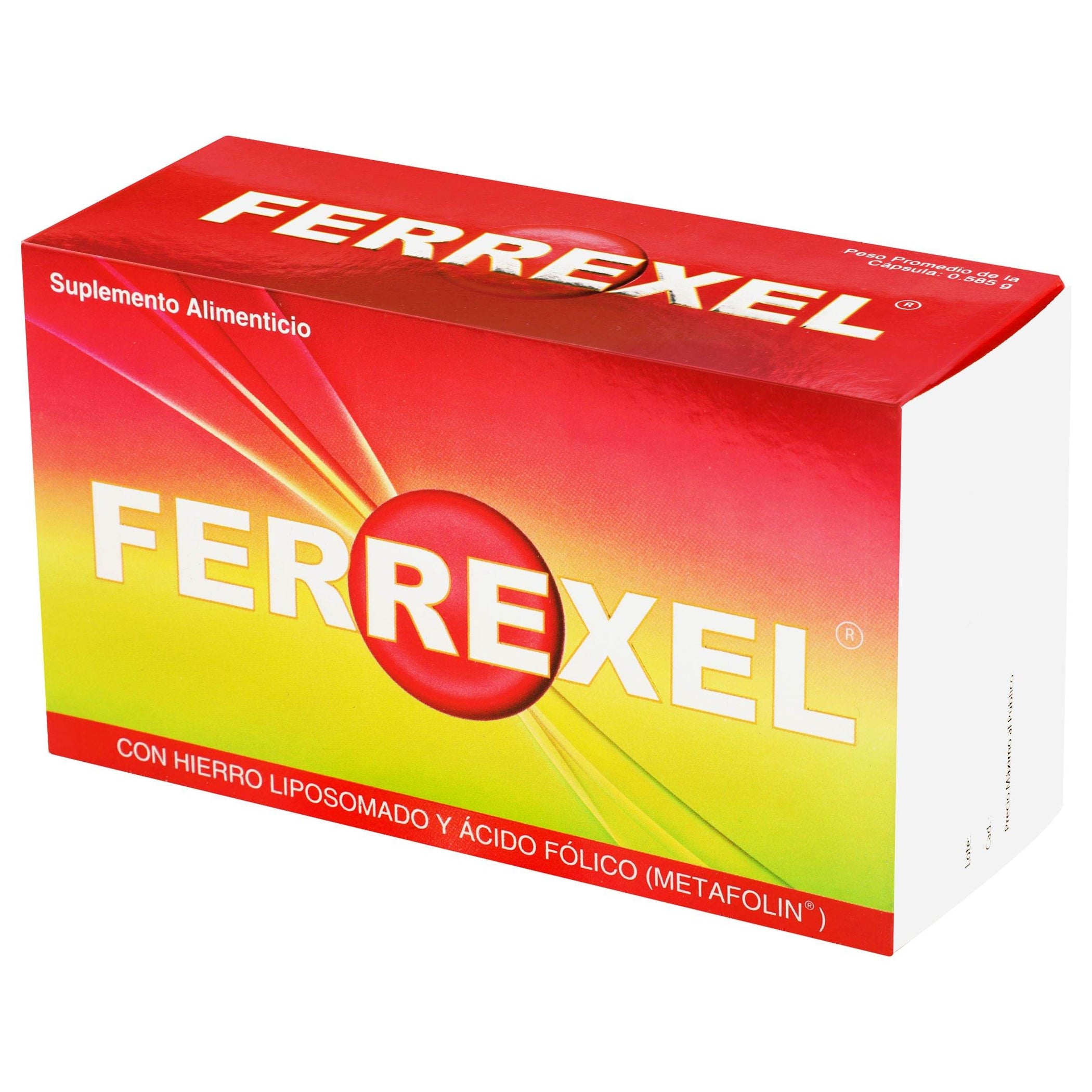 Ferrexel Con 60 Capsulas (Hierro Liposomado/Acido Folico) — WeCare Pharma