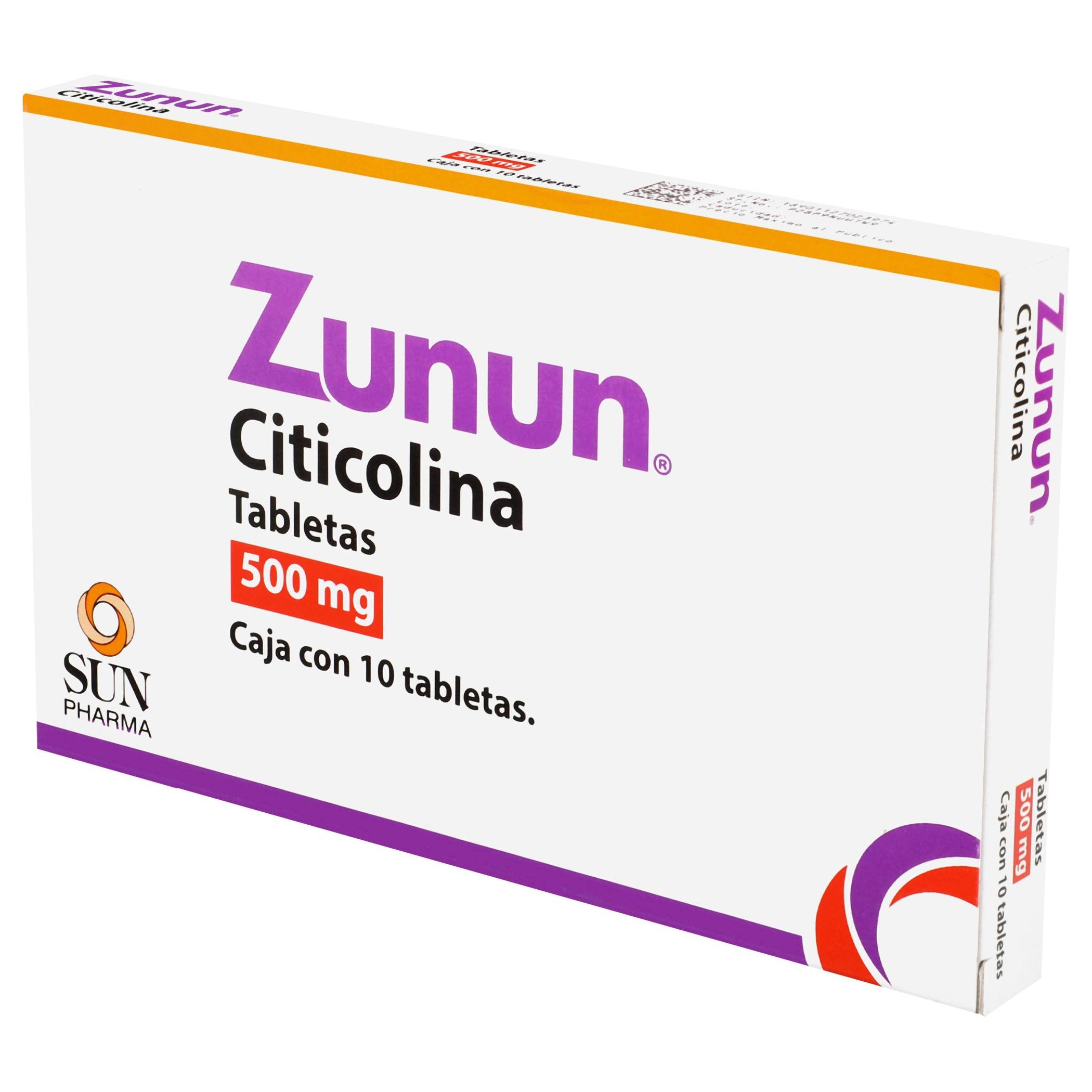 Zunun 500Mg Con 10 Tabletas (Citicolina) — WeCare Pharma