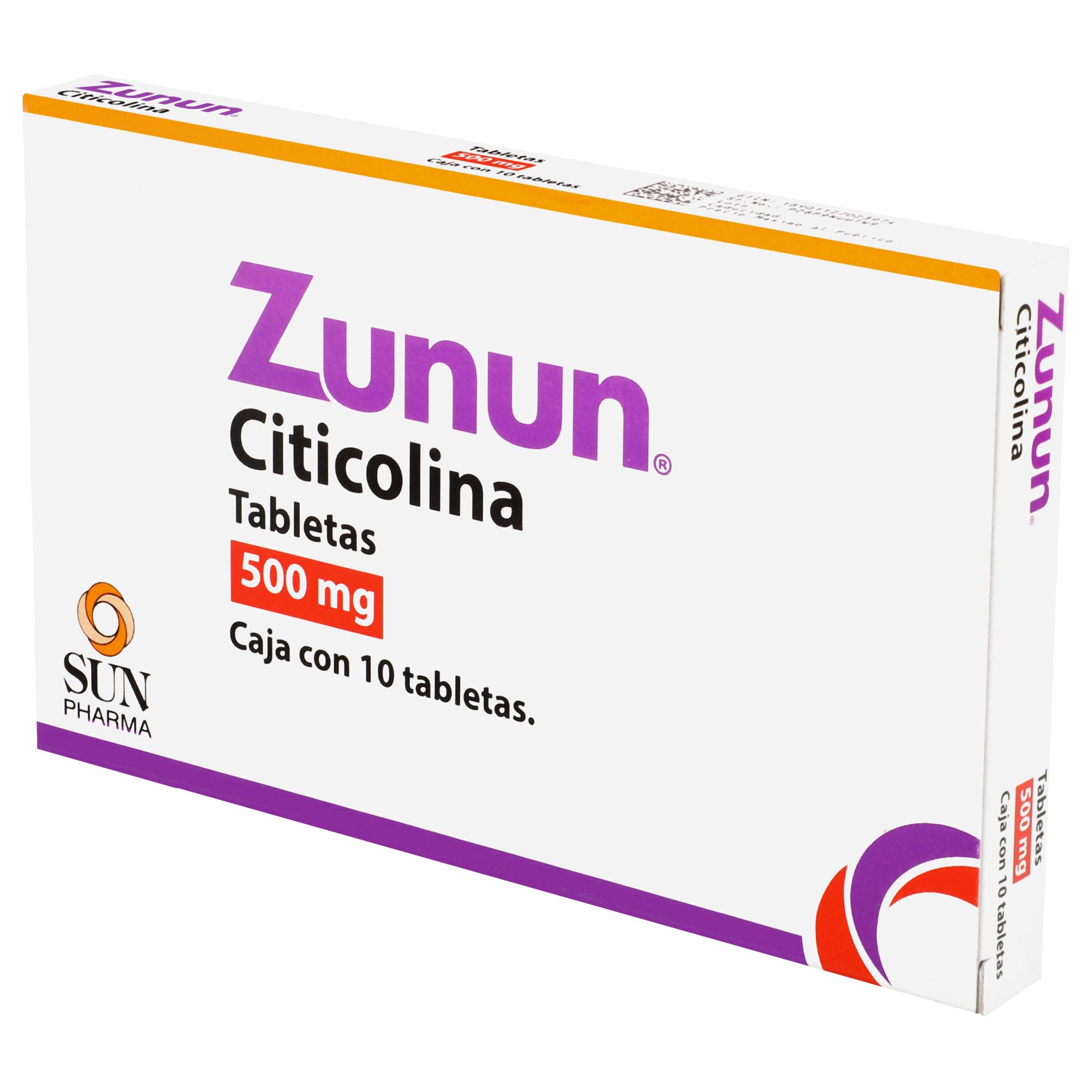 Zunun 500Mg Con 10 Tabletas (Citicolina) — WeCare Pharma