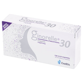 Ginorelle 30 3Mg/30Mcg Con 28 Comprimidos (Drospirenona/Etinilestradio ...