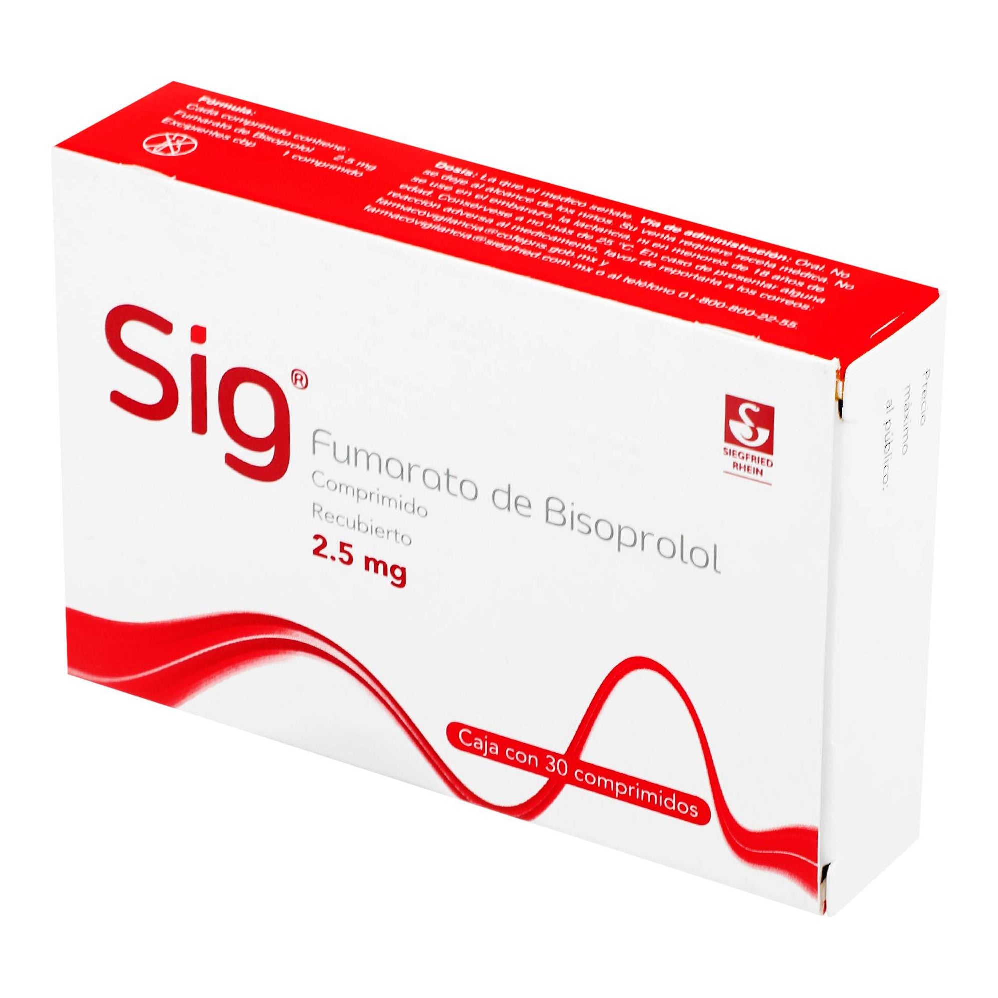 Sig 2.5Mg Con 30 Comprimidos (Fumarato De Bisoprolol) — WeCare Pharma