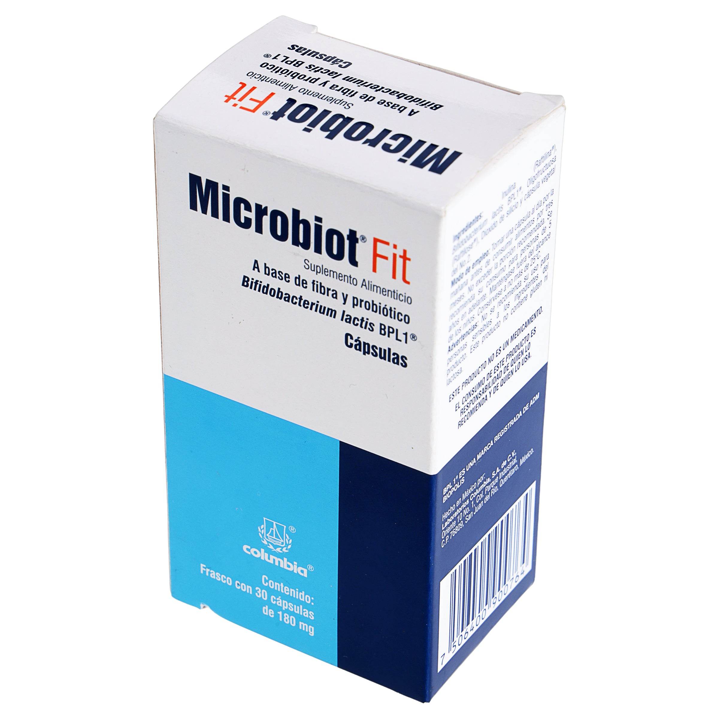Microbiot Fit 180Mg Con 30 Capsulas (Bifidobaterium Lactis Bpl1 ...