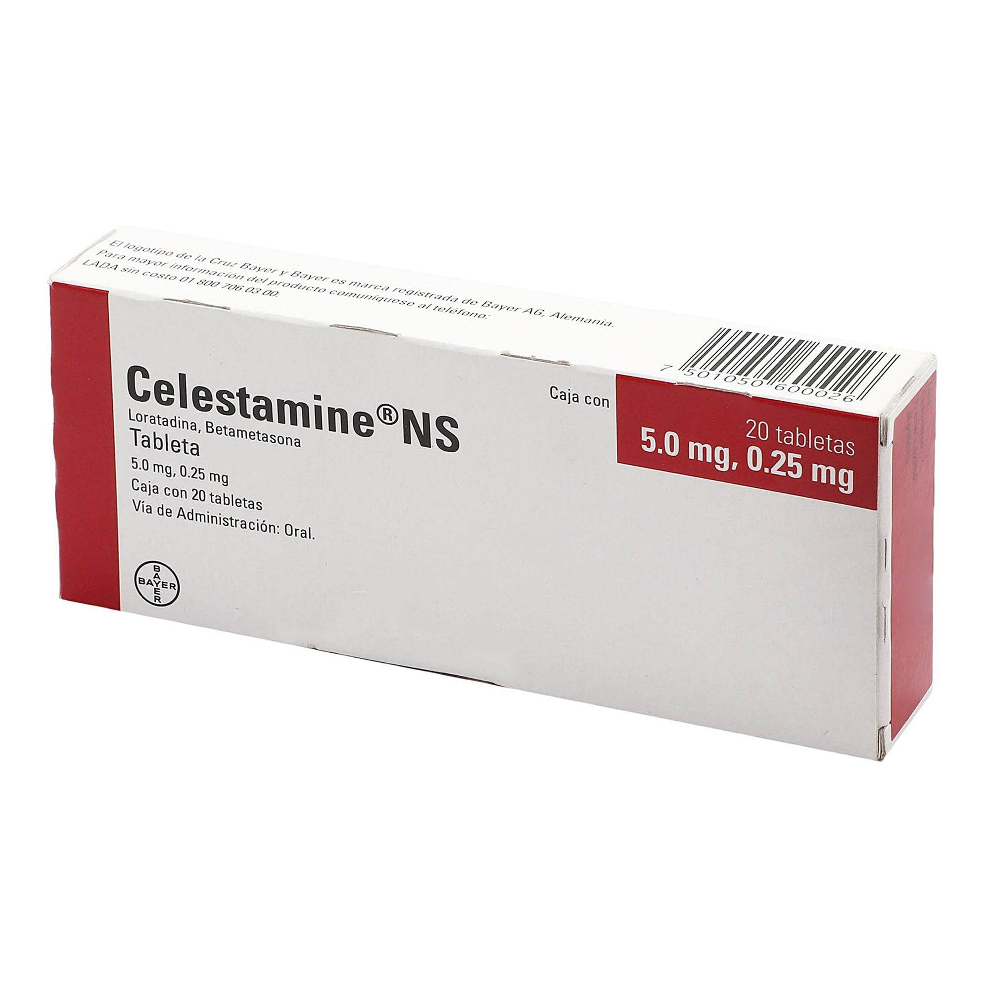 Celestamine Ns 5Mg/0.25Mg Con 20 Tabletas (Loratadina/Betametasona) — WeCare Pharma