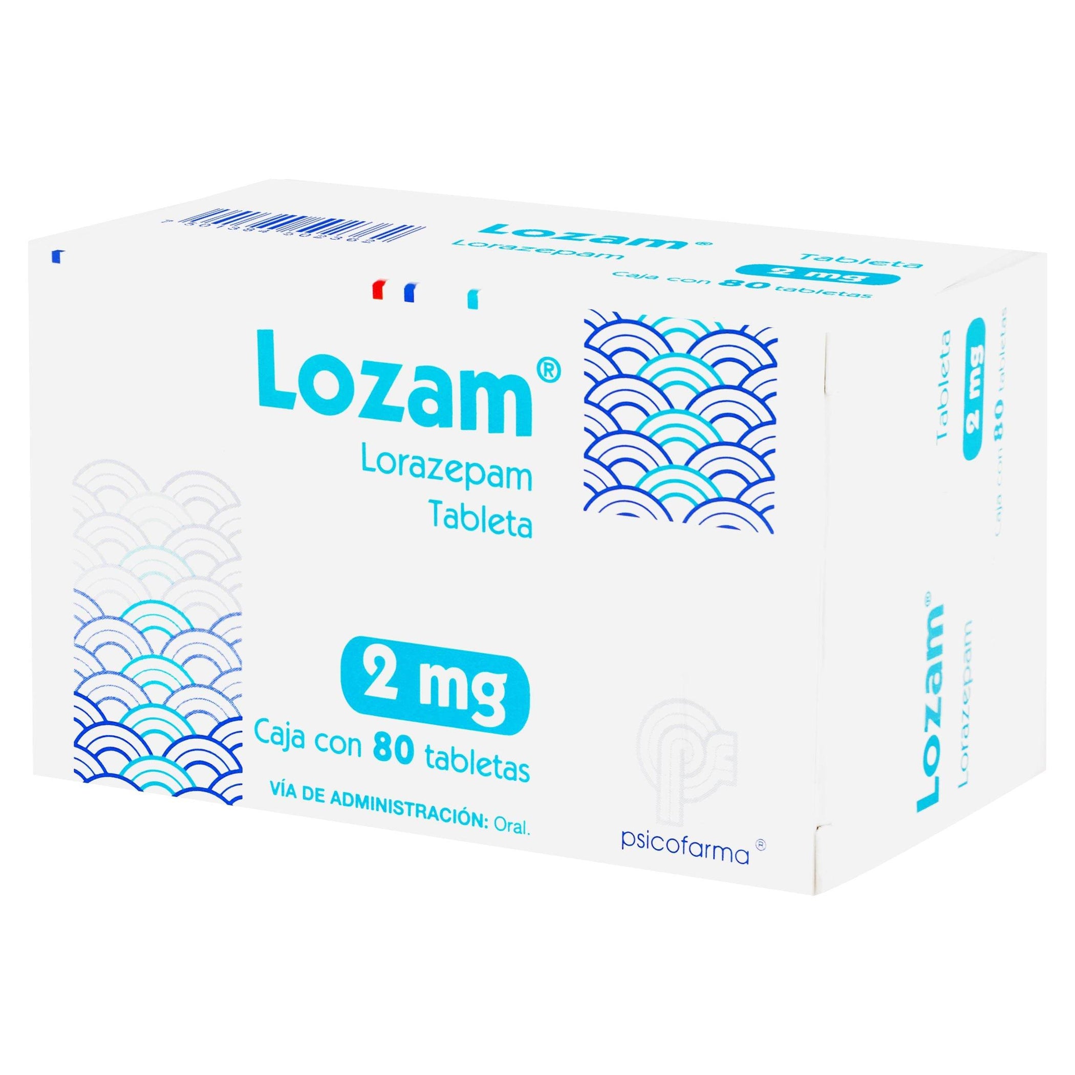Lozam (Lorazepam) Tabletas 2Mg Con 80 — WeCare Pharma