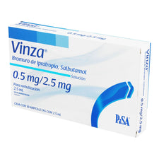 Vinza Neb 0.5Mg/2.5Mg 2.5Ml Con 10 Ampulas (Bromuro De Ipratropio/Salb ...