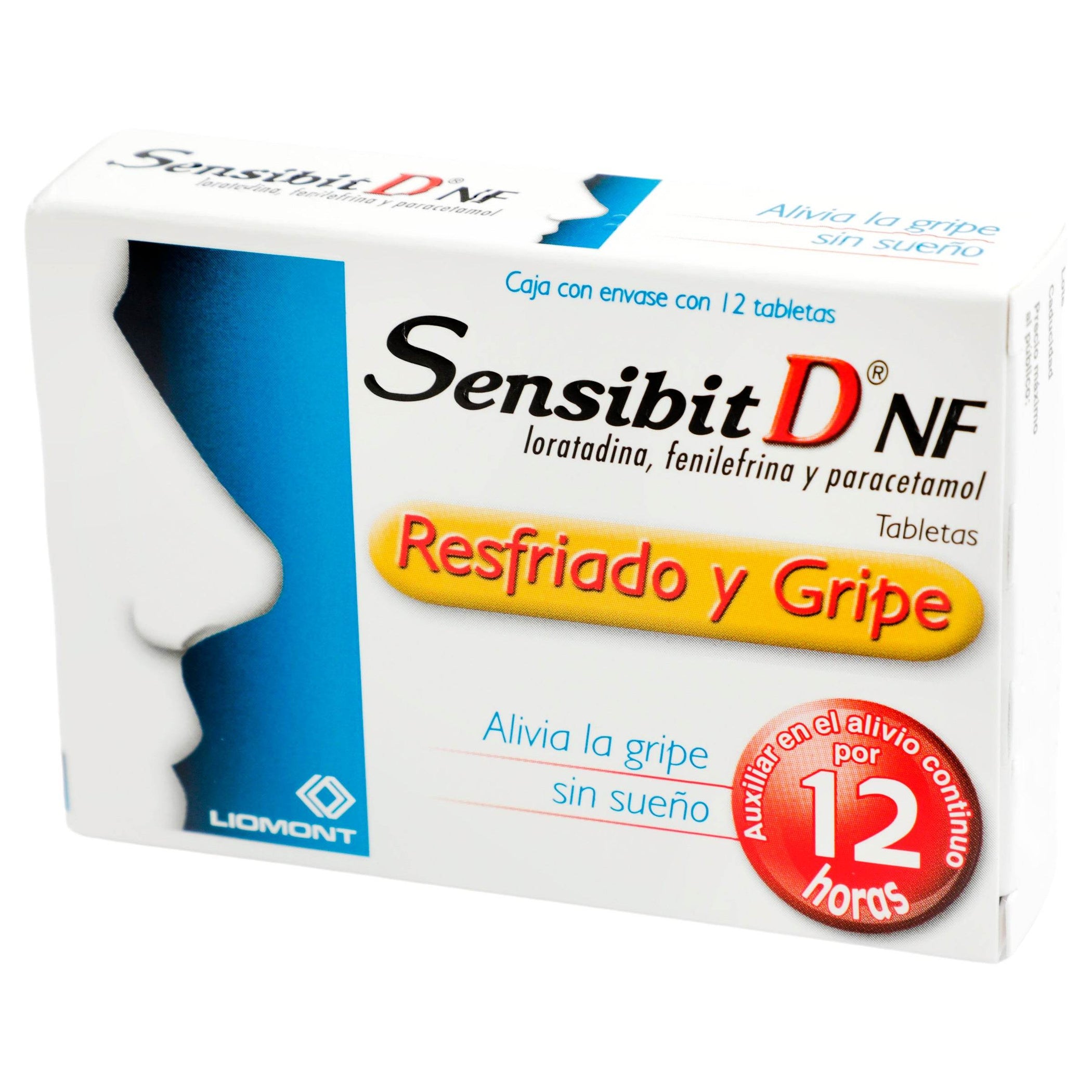 Sensibit D Nf 2.5Mg/5Mg500Mg Con 12 Tabletas (Loratadina/Fenilefrina/P ...