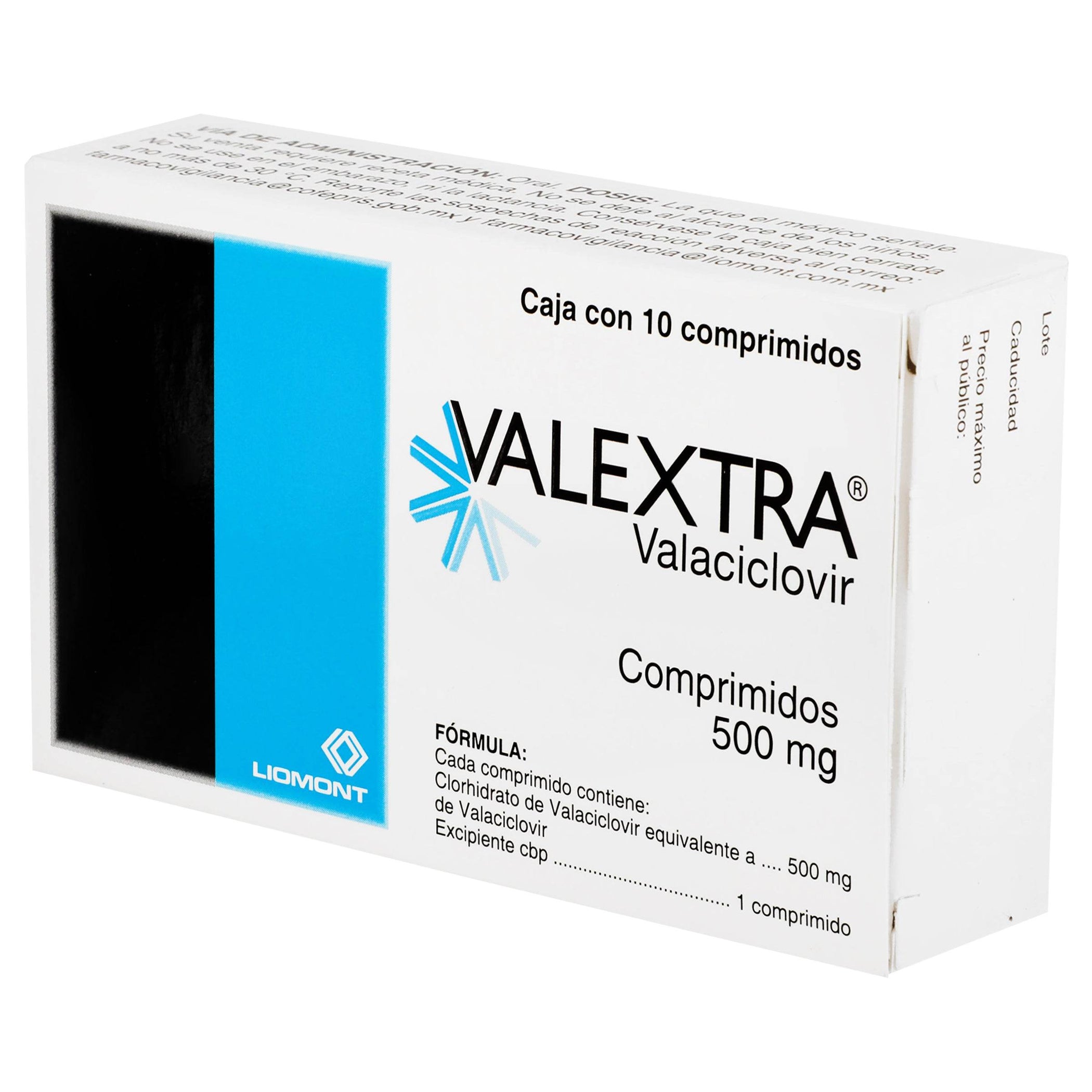 Valextra 500Mg Con 10 Comprimidos (Valaciclovir) — WeCare Pharma