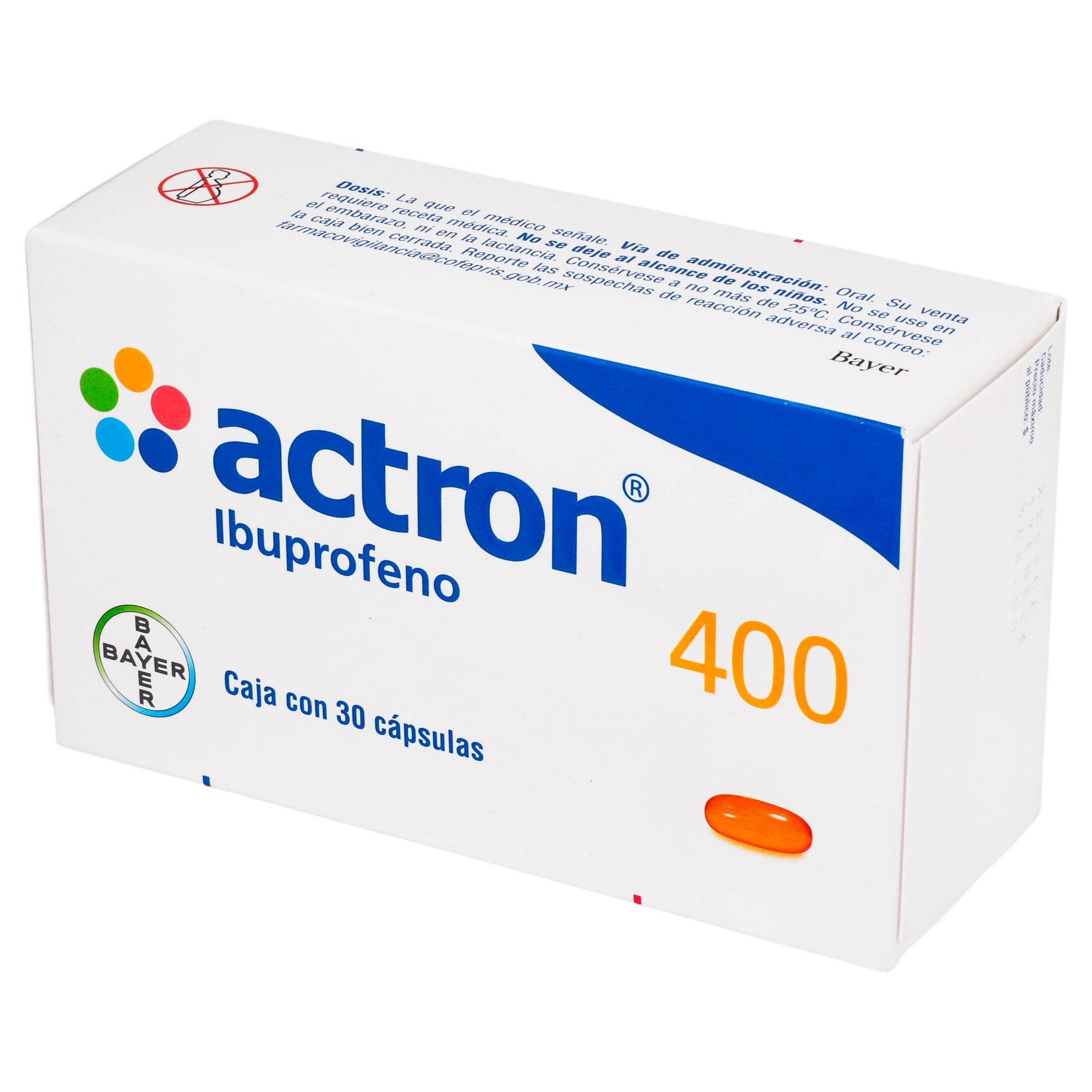 Actron 400Mg Con 30 Capsulas (Ibuprofeno) — WeCare Pharma