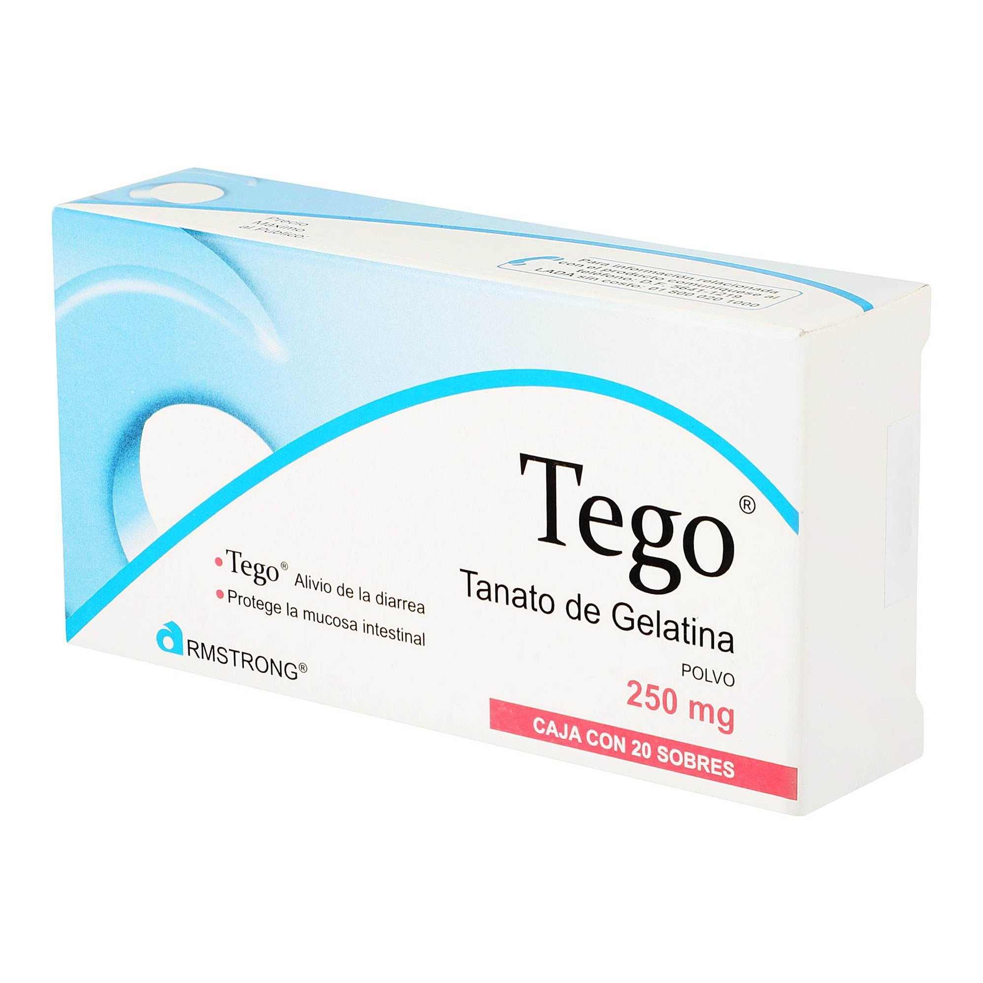 Tego Sobres 250Mg Con 20 (Tanato De Gelatina) — WeCare Pharma