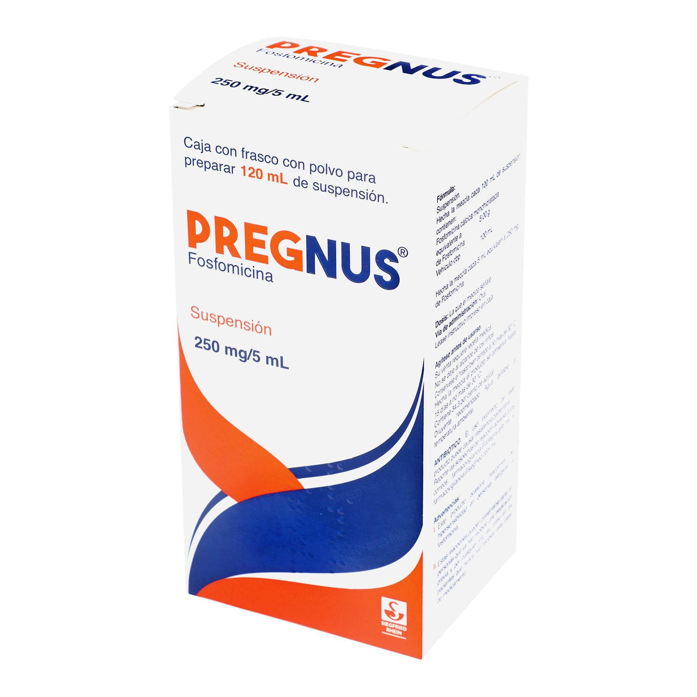 Pregnus Suspensión 250Mg/5Ml 120Ml (Fosfomicina) — WeCare Pharma