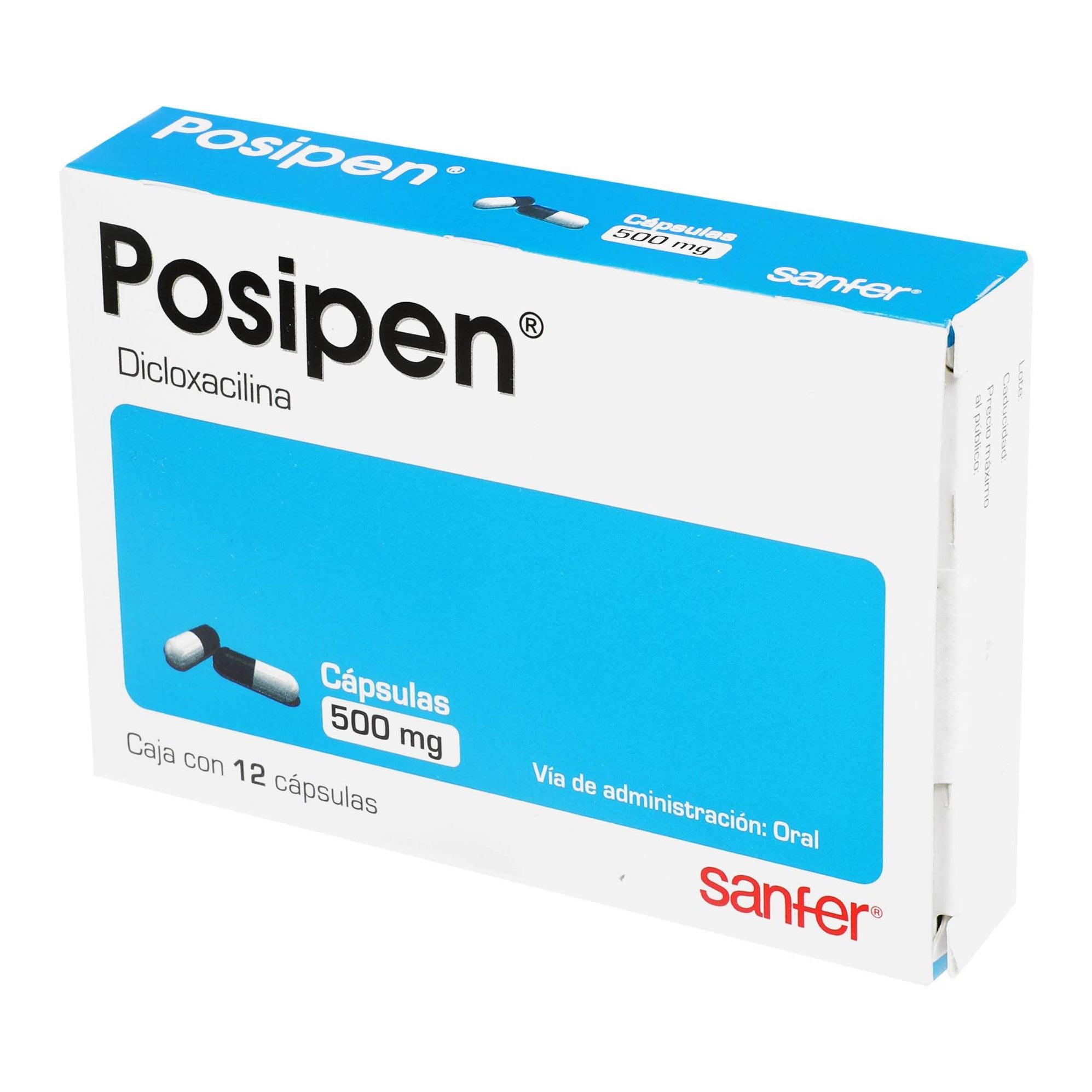 Posipen 500Mg Con 12 Capsulas (Dicloxacilina) — WeCare Pharma