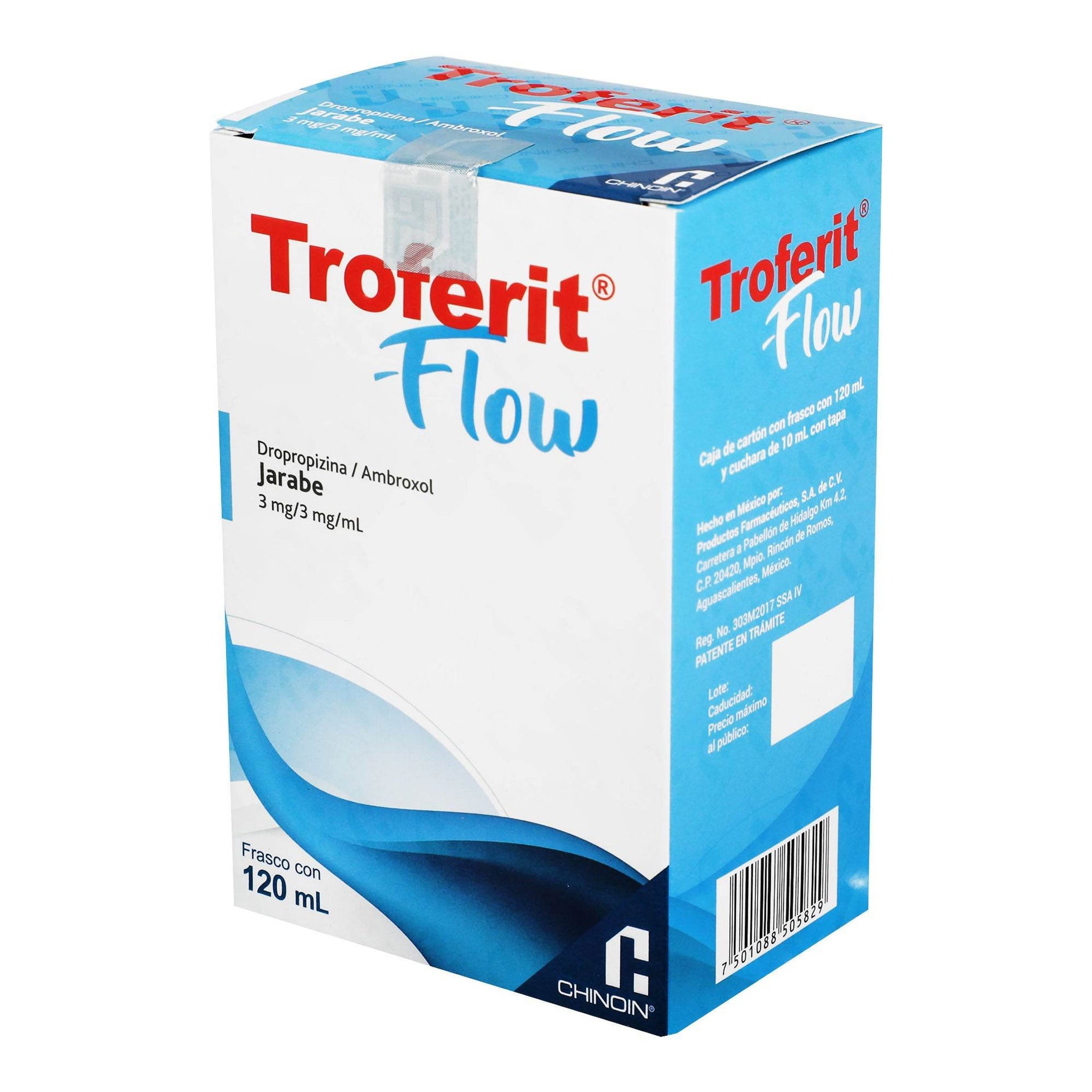 Troferit Flow Jarabe 3Mg/3Mg/Ml 120Ml (Dropropizina/Ambroxol) — WeCare ...