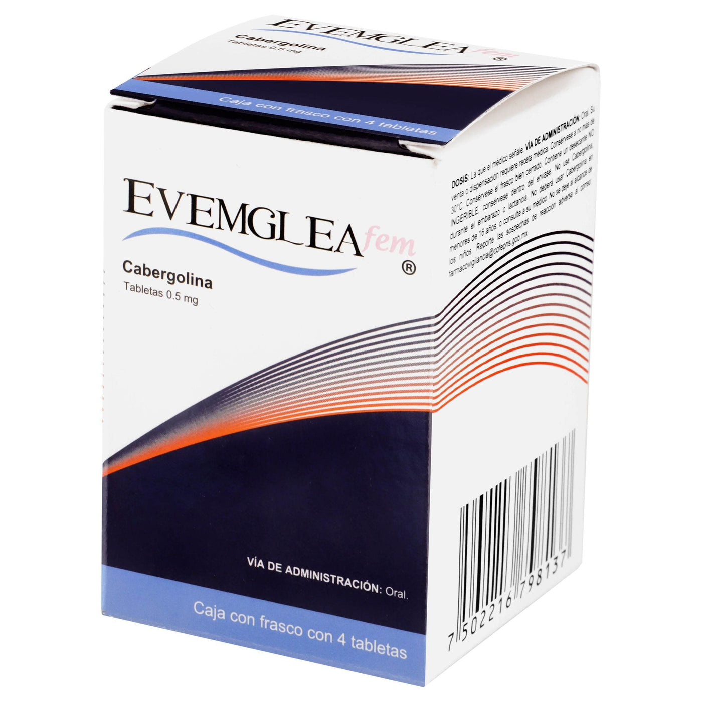 Evemglea Fem (Cabergolina) Tabletas 0.5 Mg Con 4 — WeCare Pharma