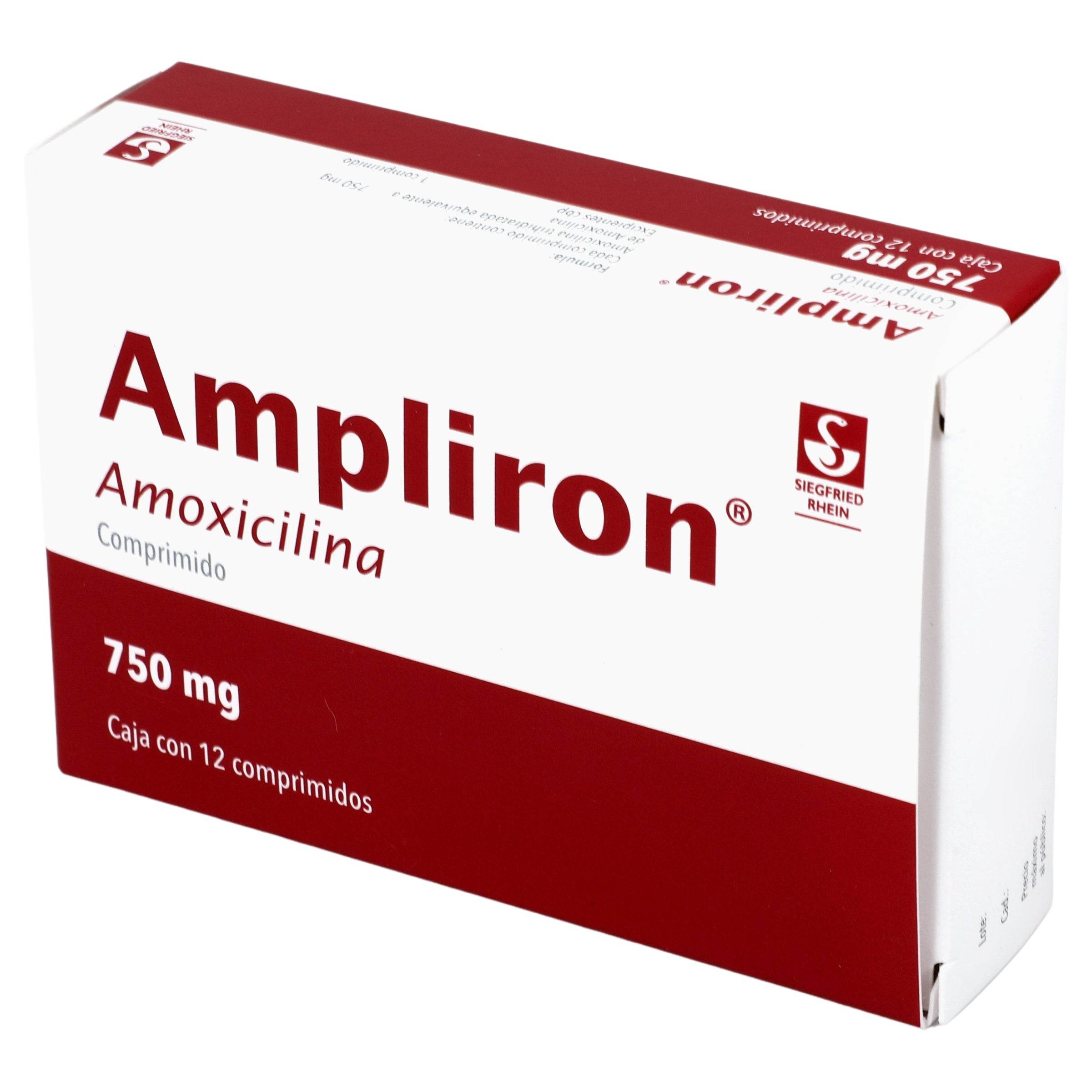 Ampliron 750Mg Con 12 Tabletas (Ampicilina) — WeCare Pharma