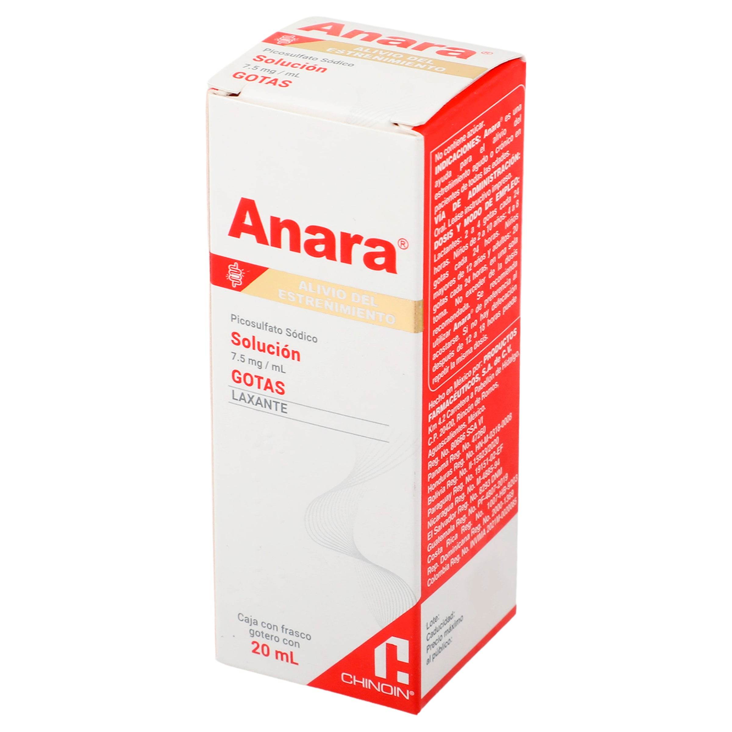 Anara Solución Gotas 7.5Mg/Ml (Picosulfato Sodico) — WeCare Pharma