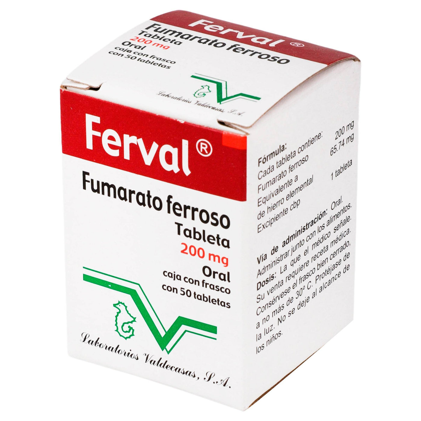 Ferval 200Mg Con 50 Tabletas (Fumarato Ferroso) — WeCare Pharma