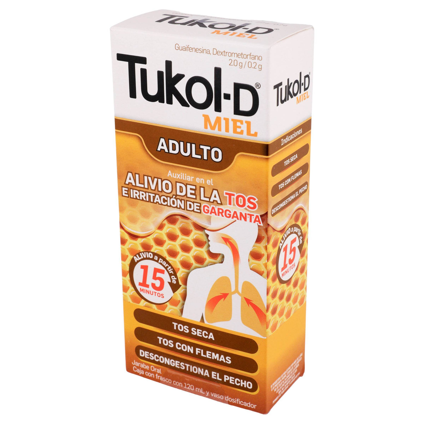 Tukol-D Miel Ad Jarabe 2G/0.2G 120Ml (Guaifenesina/Dextrometorfano ...