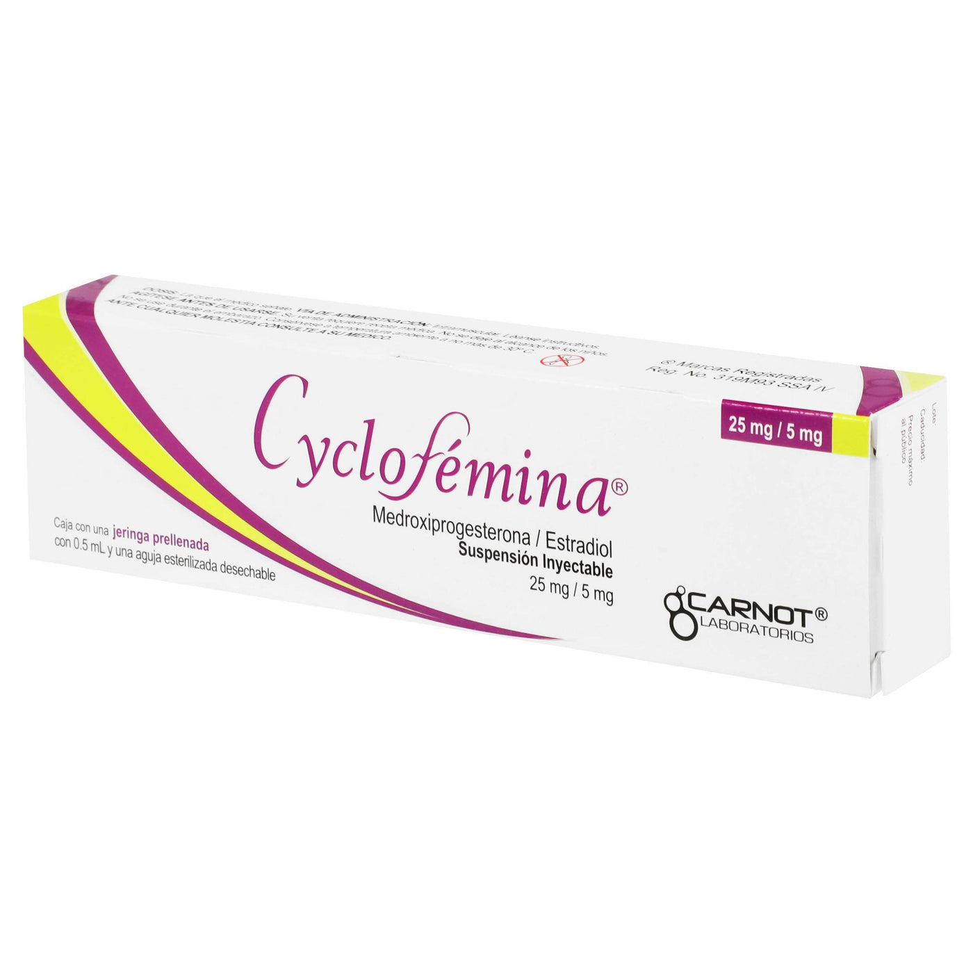 Cyclofemina Jeringa 25Mg/5Mg 0.5Ml Con 1 (Medroxiprogesterona/Estradio ...